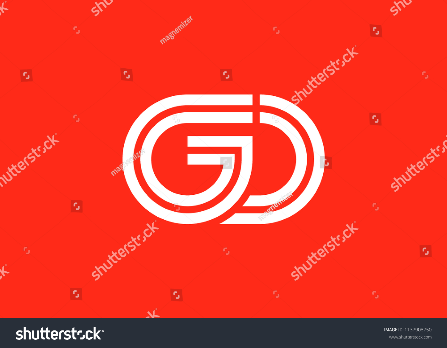 Initial Letter Logo Gd Logo Template Stock Vector (Royalty Free ...