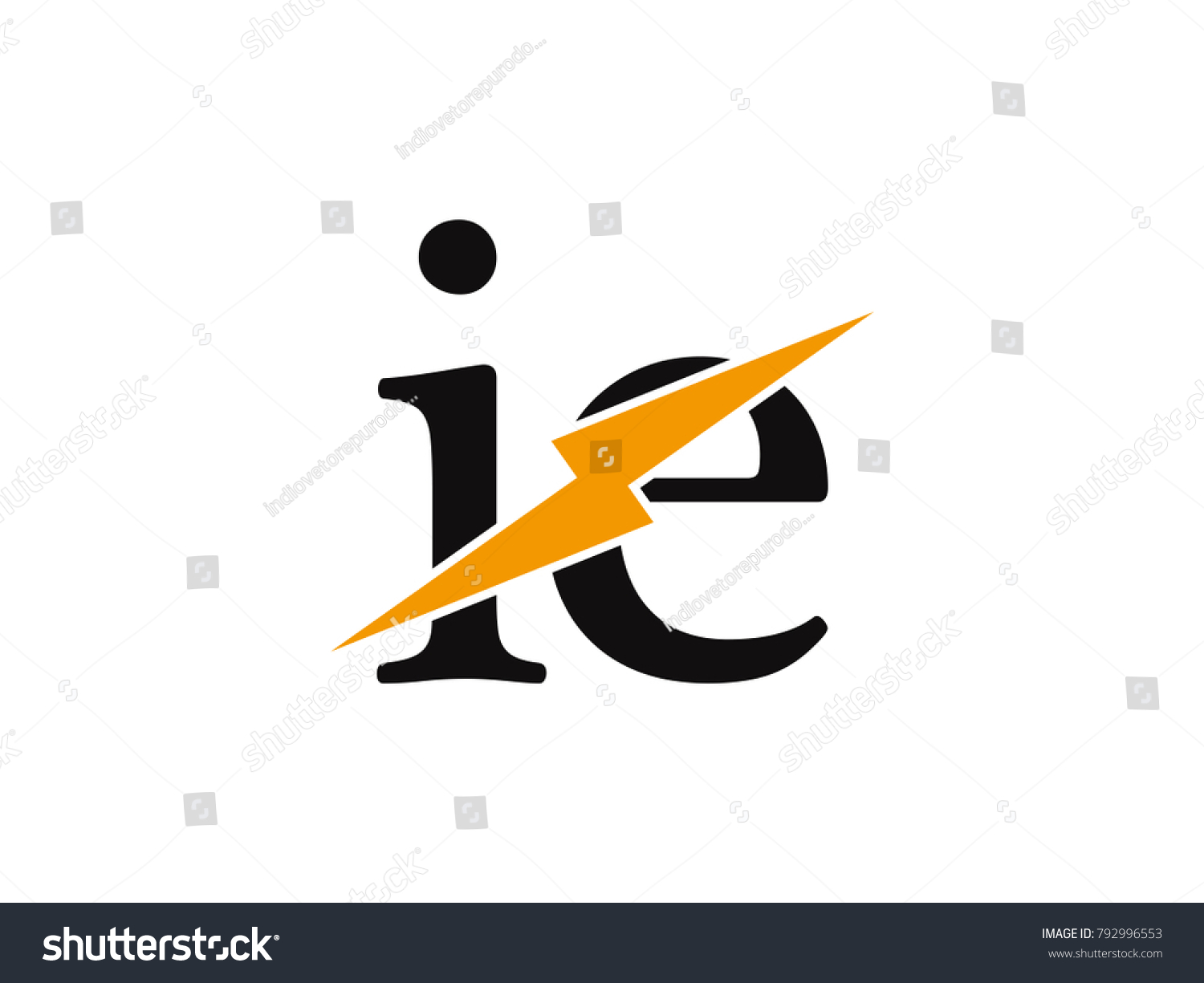 Initial Letter Logo Lowercase Thunder Vector Stock Vector (Royalty Free ...