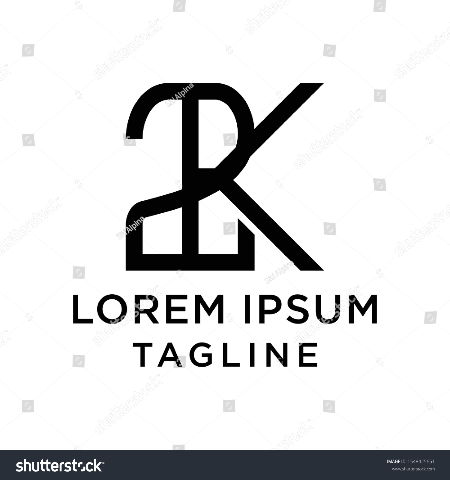 Initial Letter Logo 2k K2 Logo Stock Vector (Royalty Free) 1548425651 ...