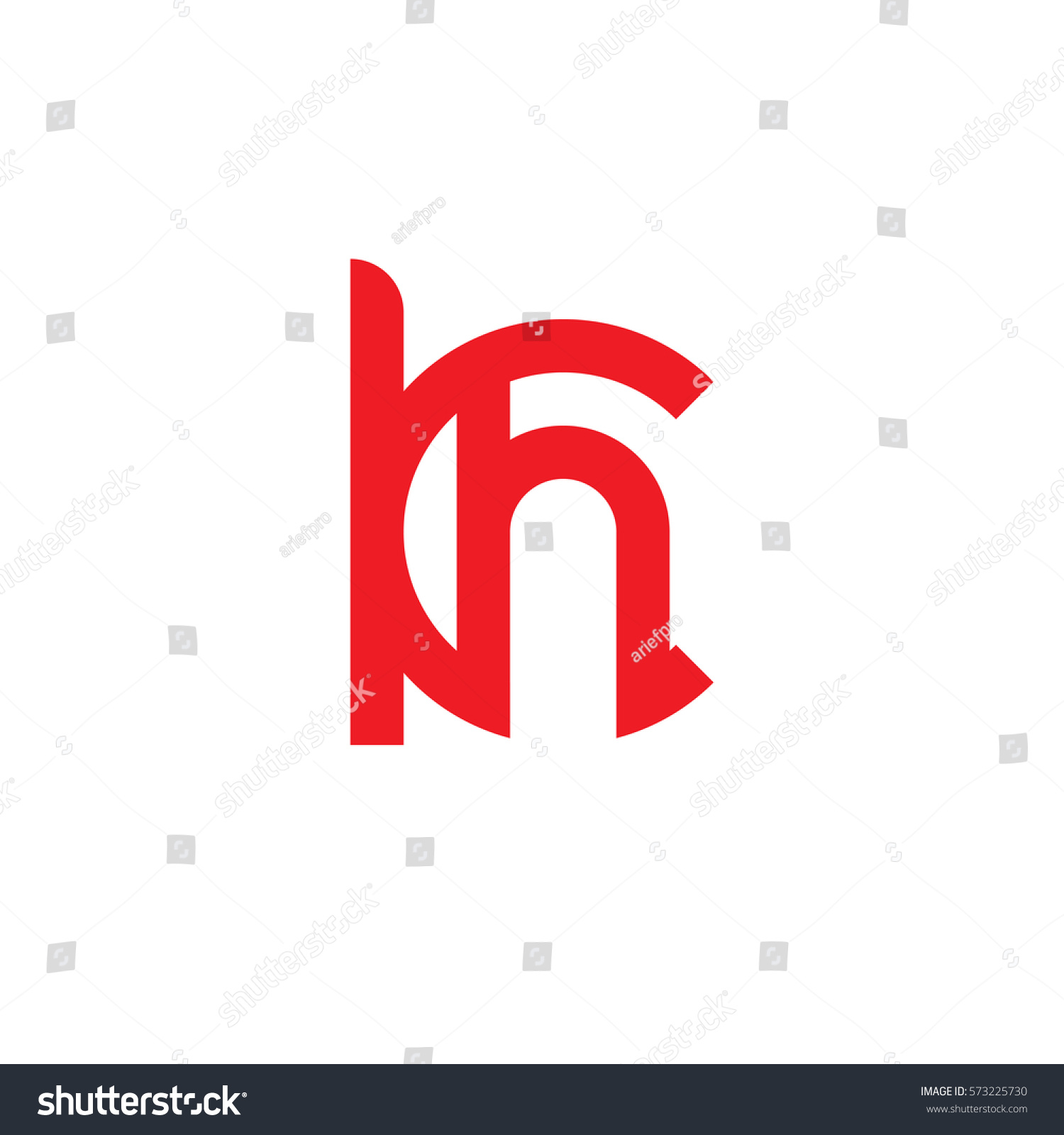 Initial Letter Logo Kh Hk H Stock Vector (Royalty Free) 573225730 ...