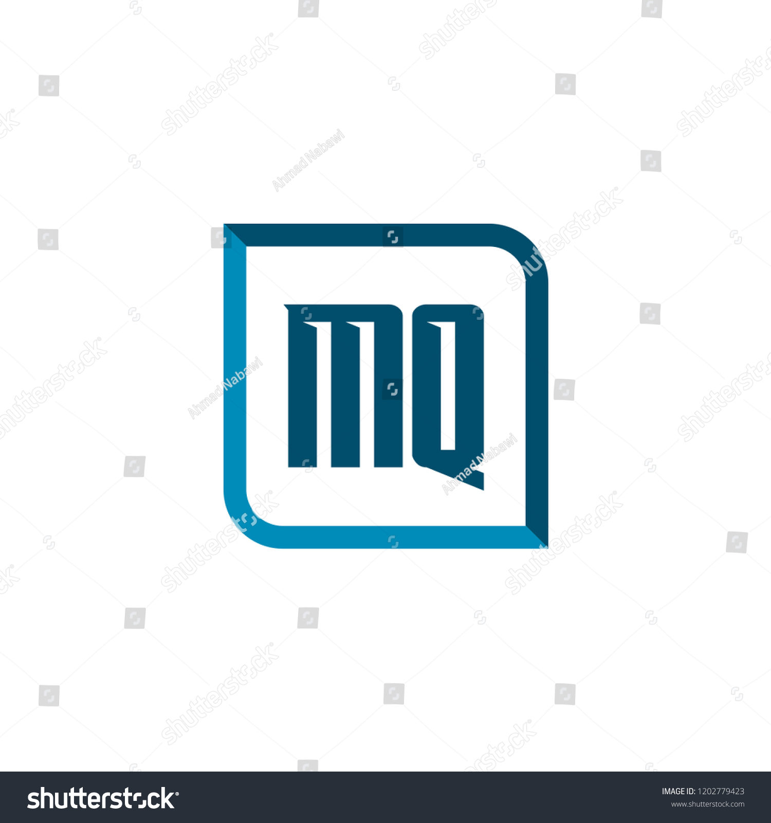 Initial Letter Logo Mq Template Design Stock Vector (Royalty Free ...