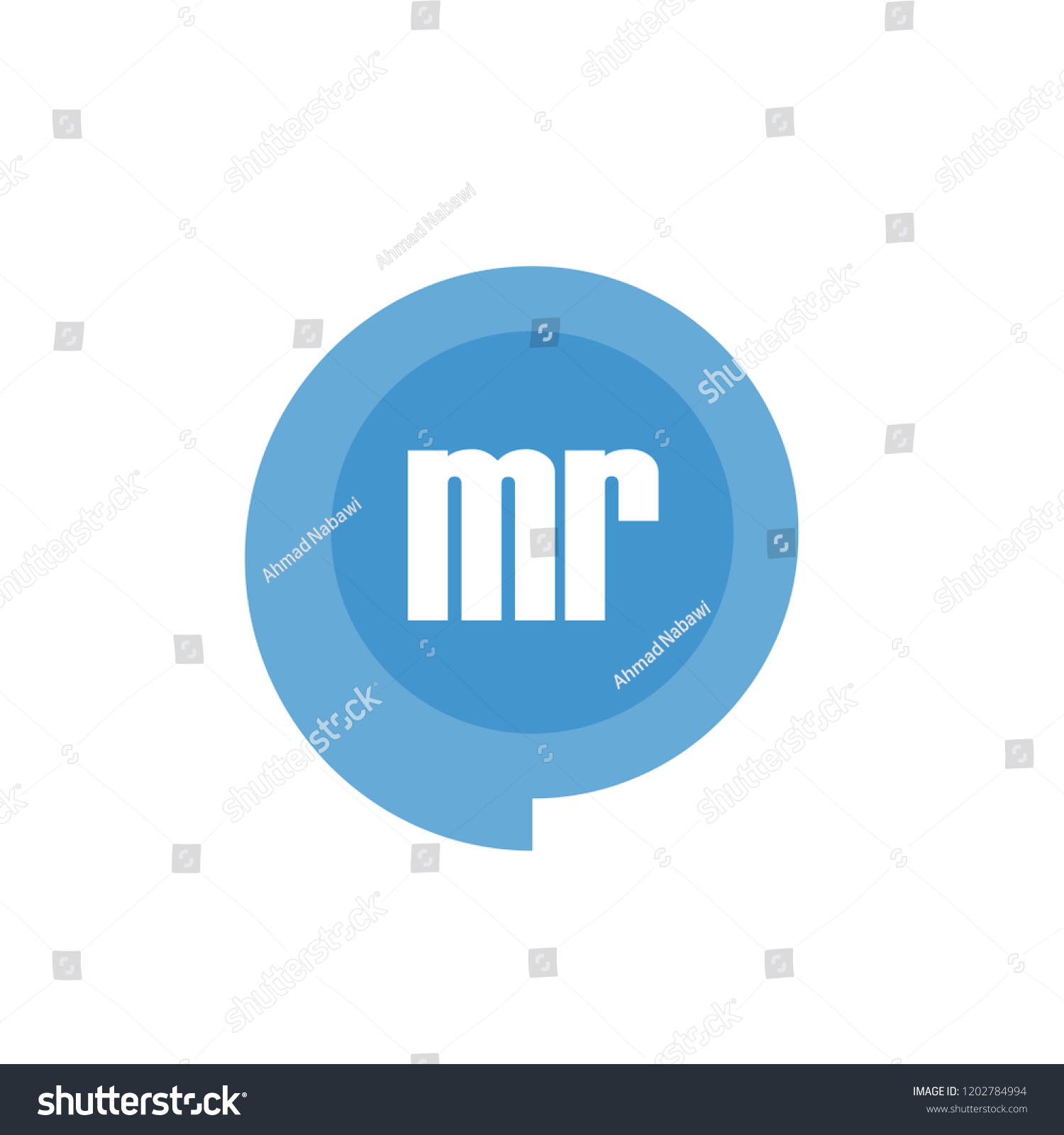 Initial Letter Logo Mr Template Design Stock Vector (Royalty Free ...
