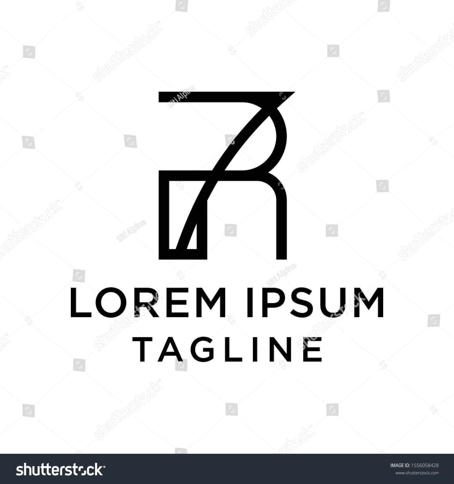 Initial Letter Logo 7r R7 Logo Stock Vector (Royalty Free) 1556058428