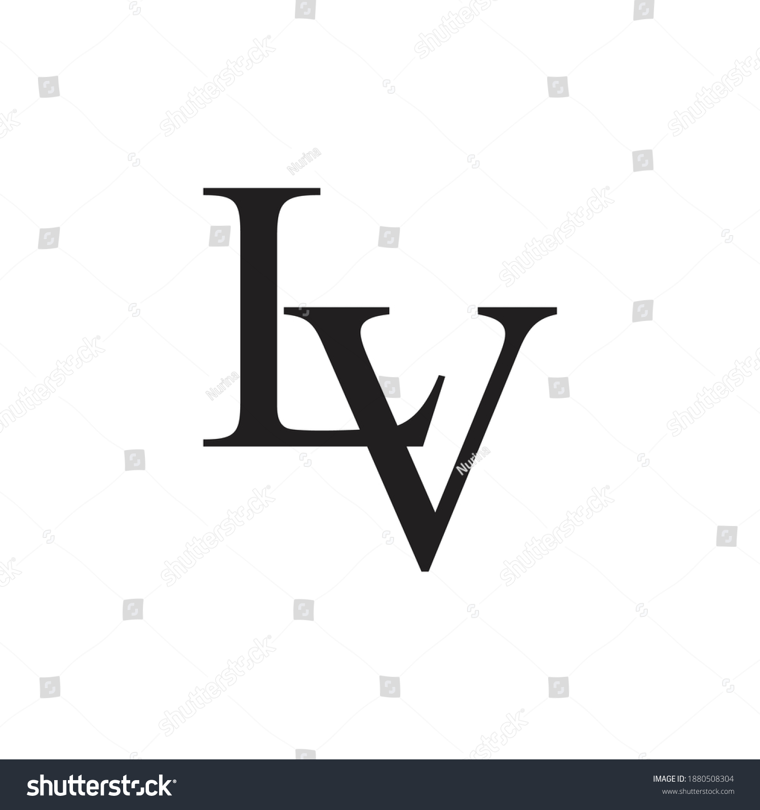 Initial Letter Lv Logo Template Stock Vector (Royalty Free) 1880508304 ...