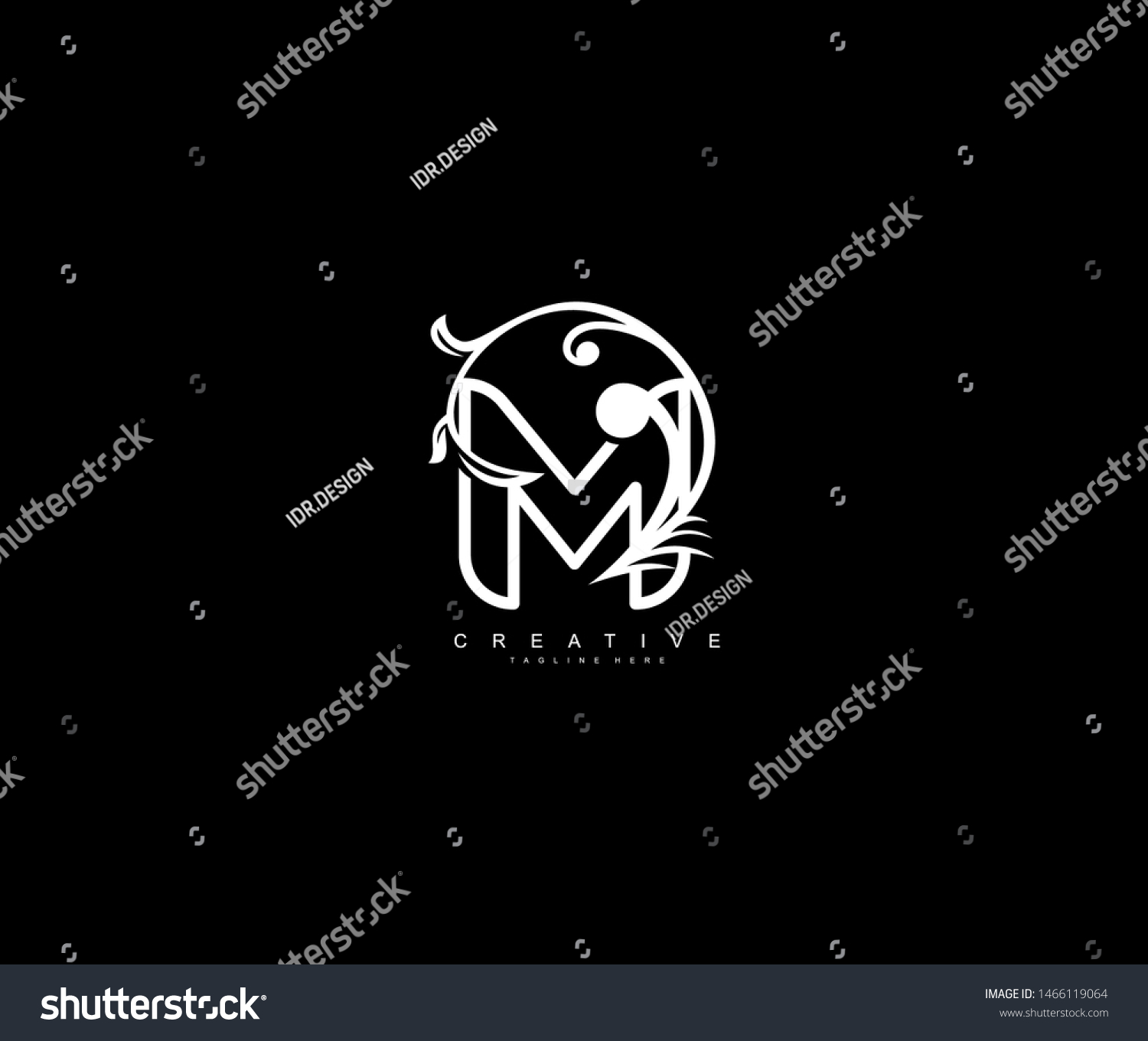 Initial Letter M Rounded Linked Monogram Stock Vector (Royalty Free ...