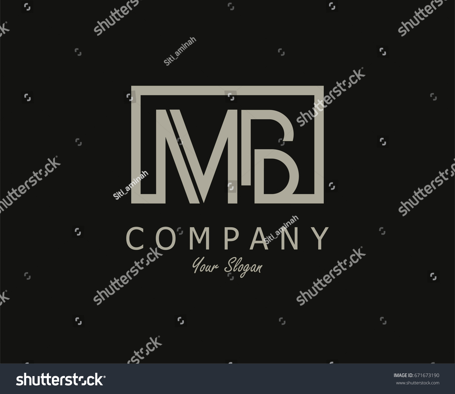 Initial Letter Mb Logo Design Template Stock Vector (Royalty Free ...