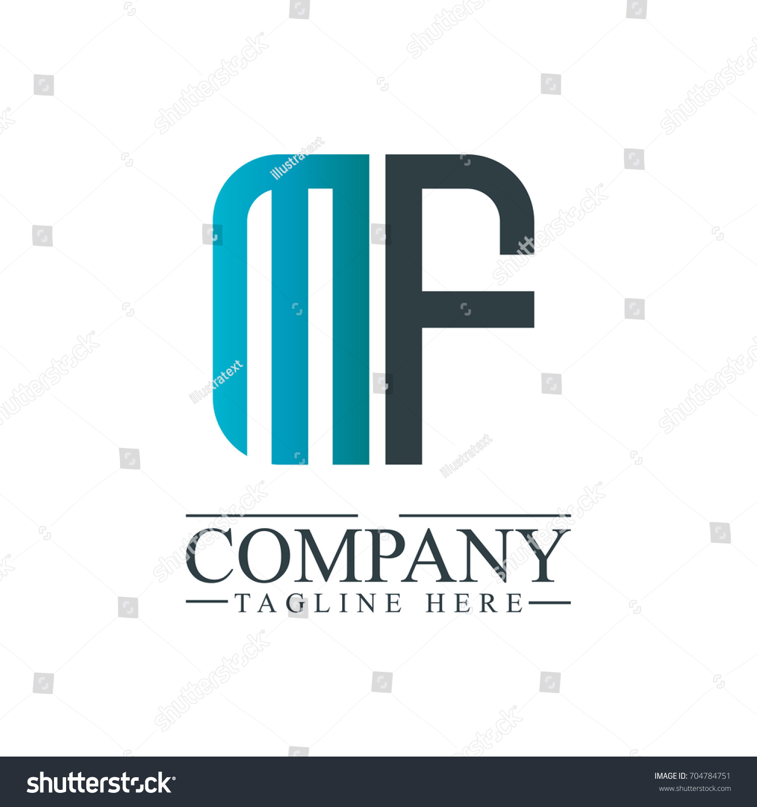 Initial Letter Mf Linked Box Design Stock Vector (Royalty Free ...