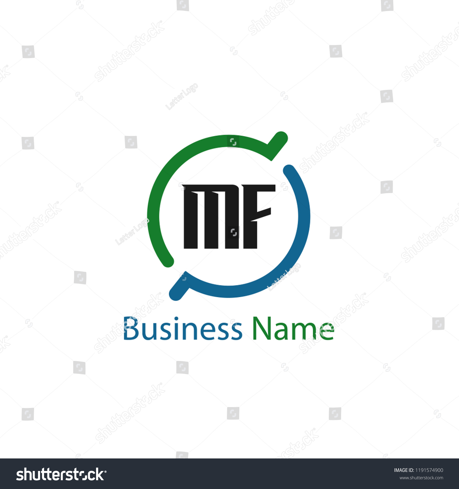 Initial Letter Mf Logo Template Design Stock Vector (Royalty Free ...