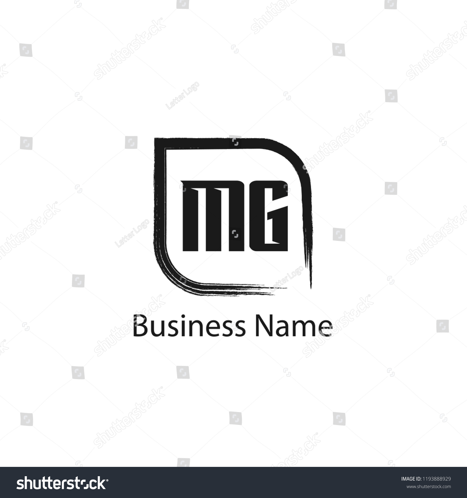 Initial Letter Mg Logo Template Design Stock Vector (Royalty Free ...
