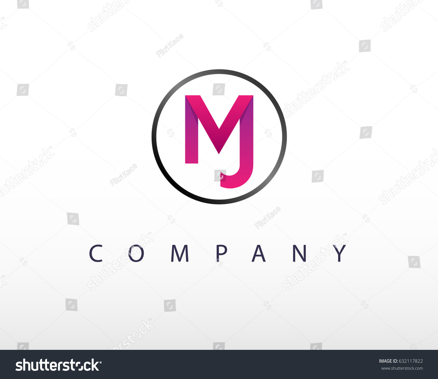 Initial Letter Mj Logo Circle: เวกเตอร์สต็อก (ปลอดค่าลิขสิทธิ์) 632117822