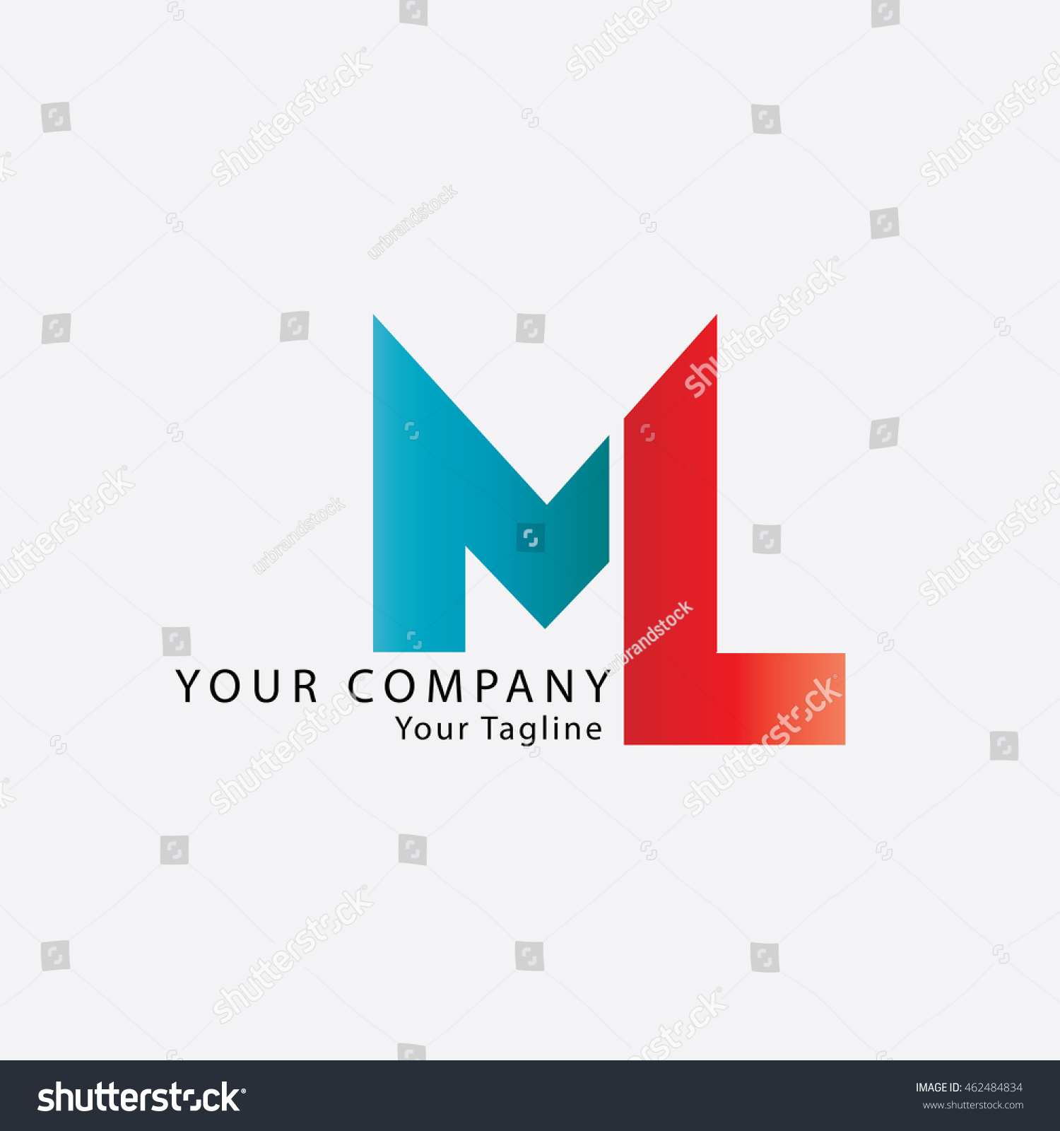 Initial Letter ML Isolated Logo Blue Stock Vector 462484834 - Shutterstock