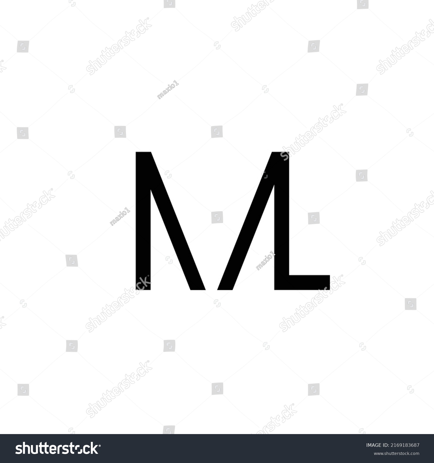 Initial Letter Ml Logo Design Vector Stock Vector (Royalty Free ...