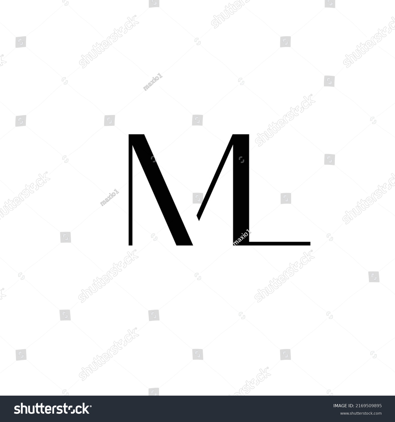 Initial Letterml Logo Design Vector Template Stock Vector (Royalty Free ...