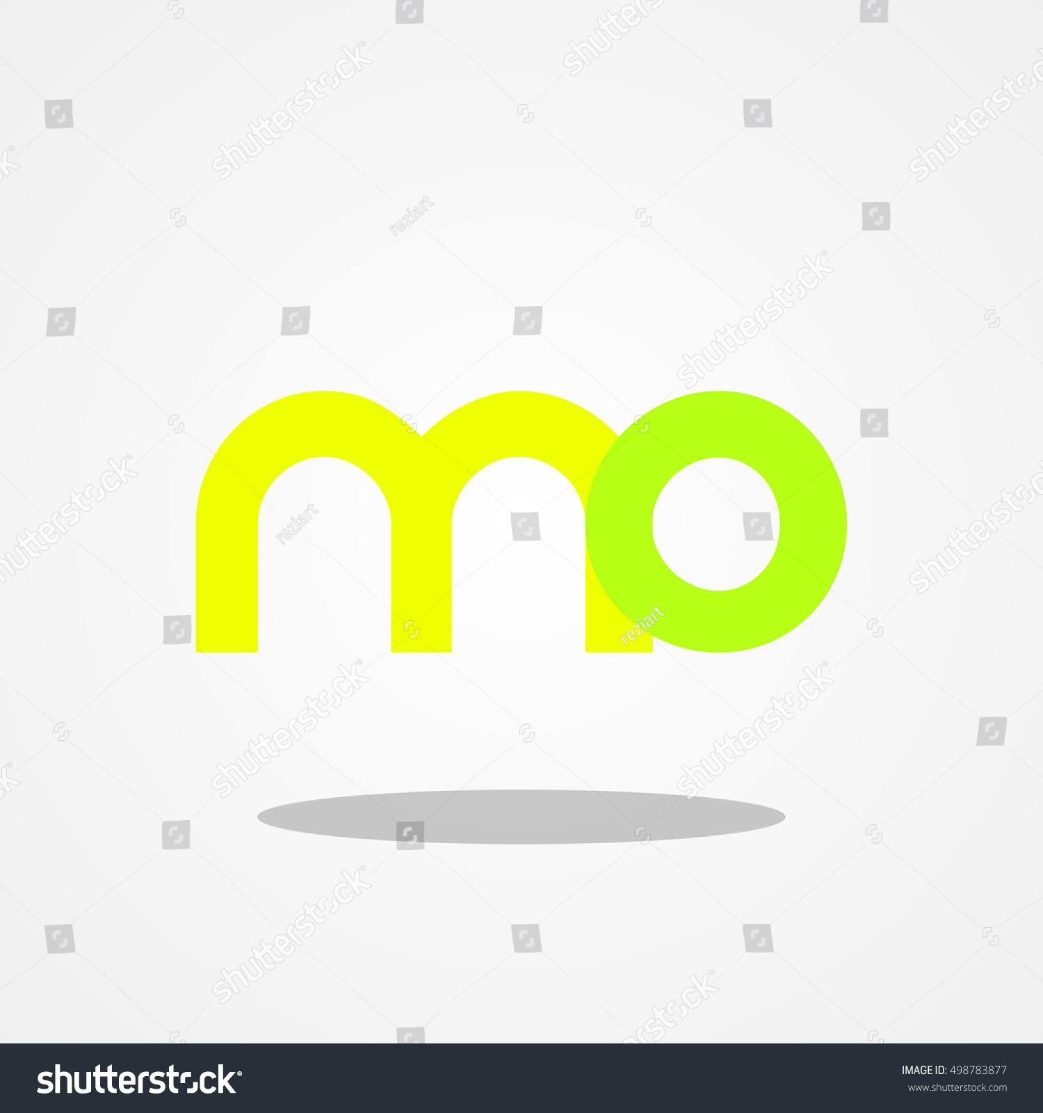 Initial Letter Mo Lowercase Logo Design Stock Vector (Royalty Free ...