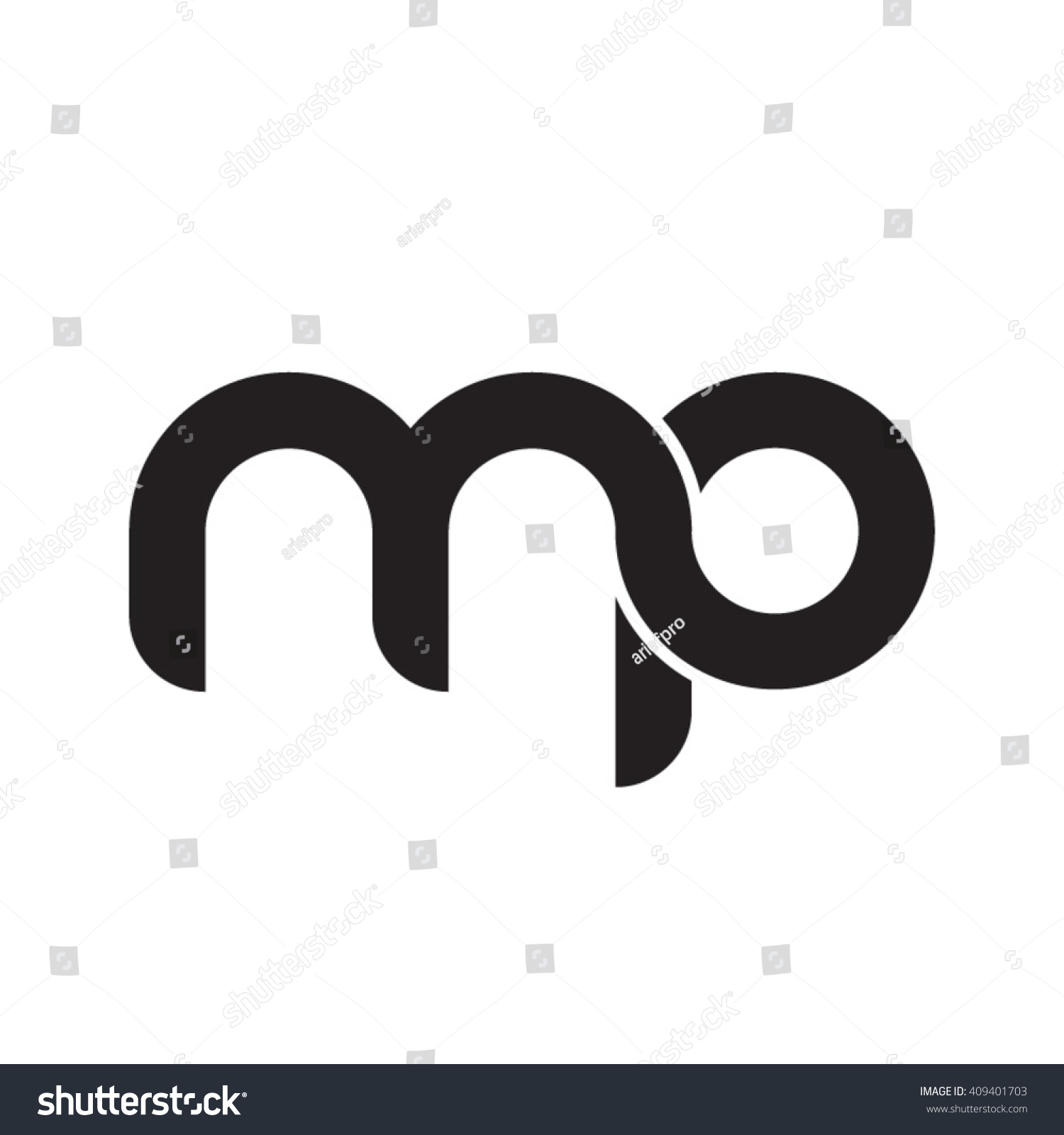 Initial Letter Mp Linked Round Lowercase Stock Vector (Royalty Free ...