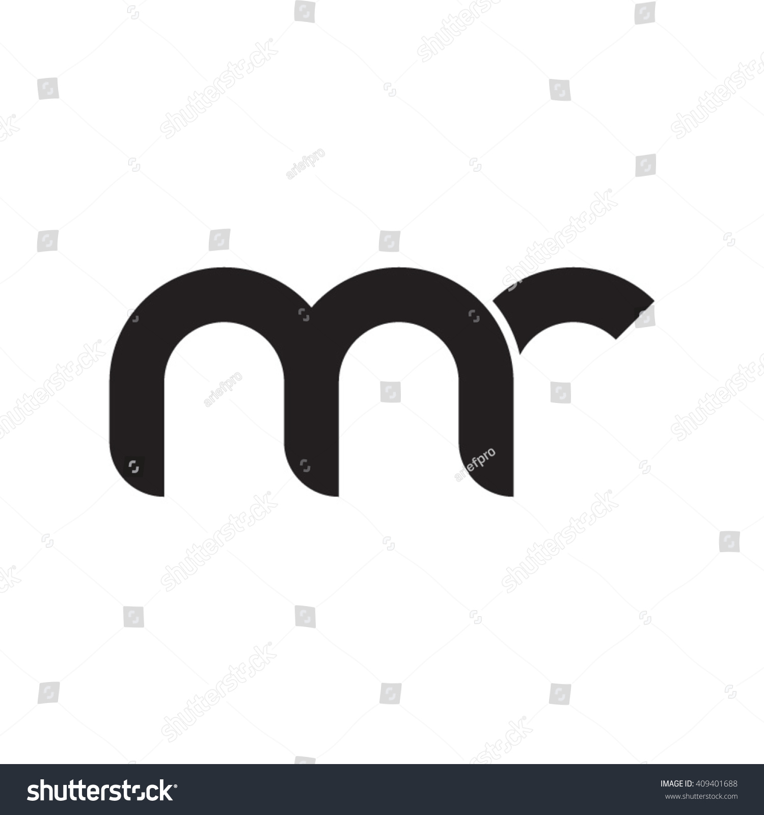 Initial Letter Mr Linked Round Lowercase Stock Vector (Royalty Free ...
