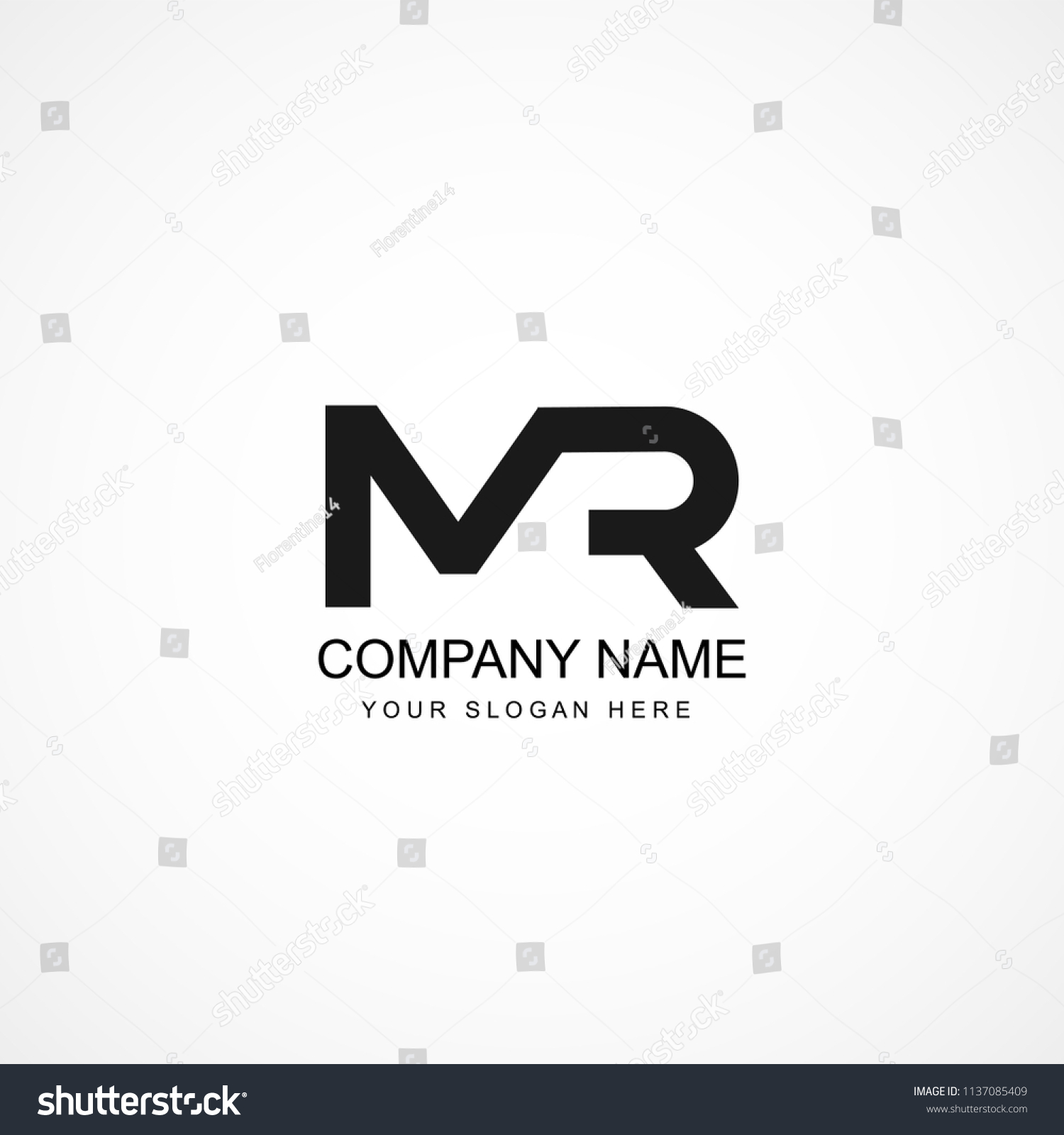 Initial Letter Mr Logo Template Design Stock Vector (Royalty Free ...
