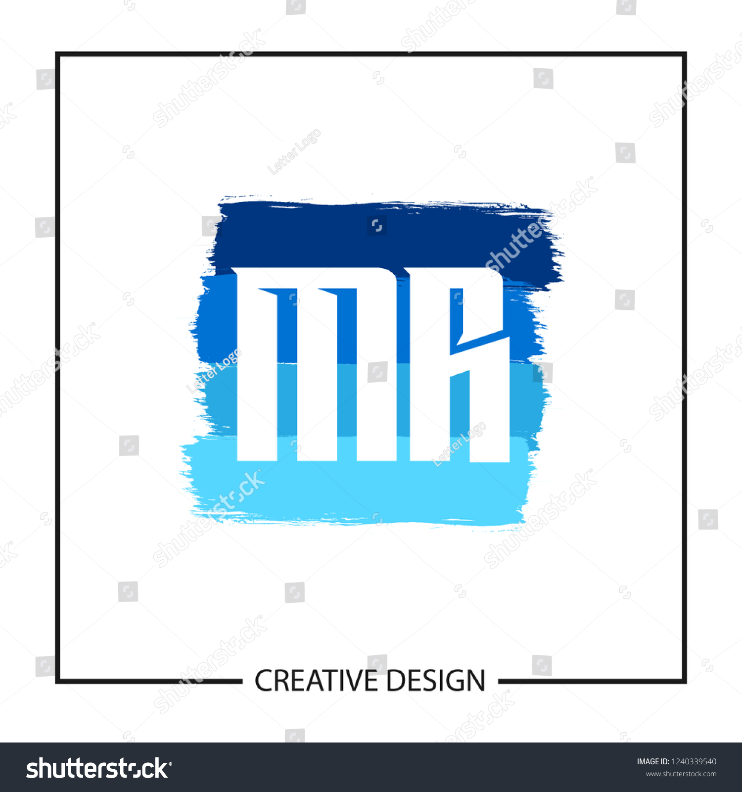 Initial Letter Mr Logo Template Design Stock Vector (Royalty Free ...