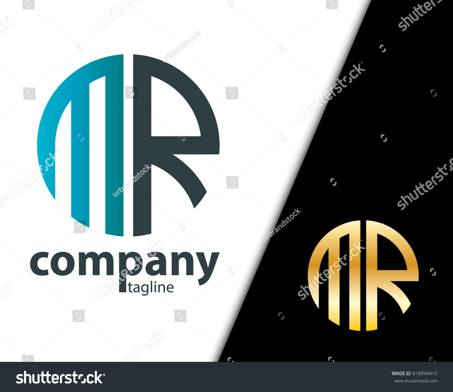 Initial Letter Mr Linked Circle Logo Stock Vector (Royalty Free) 618994415