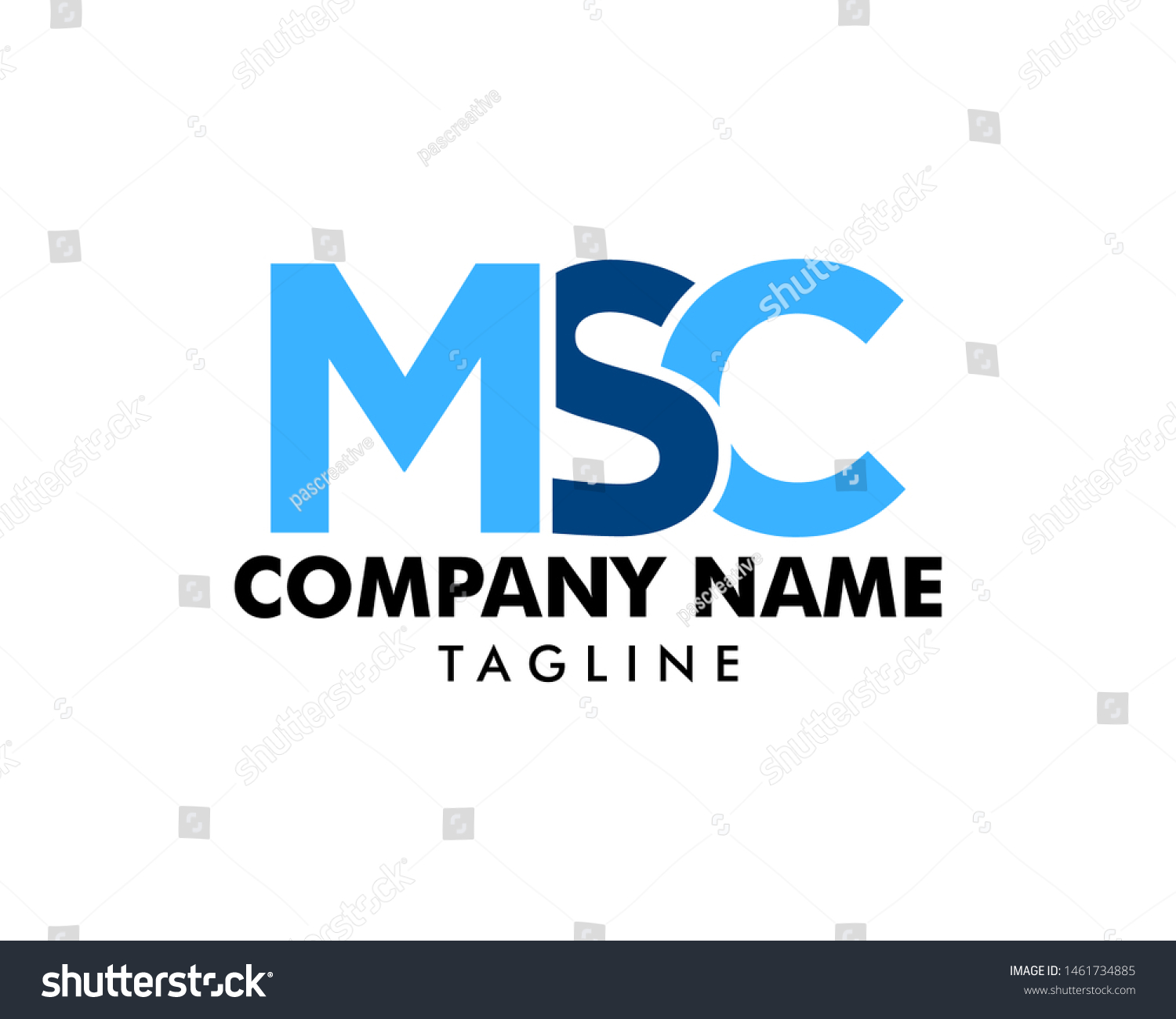 Initial Letter Msc Logo Template Design Stock Vector (Royalty Free ...