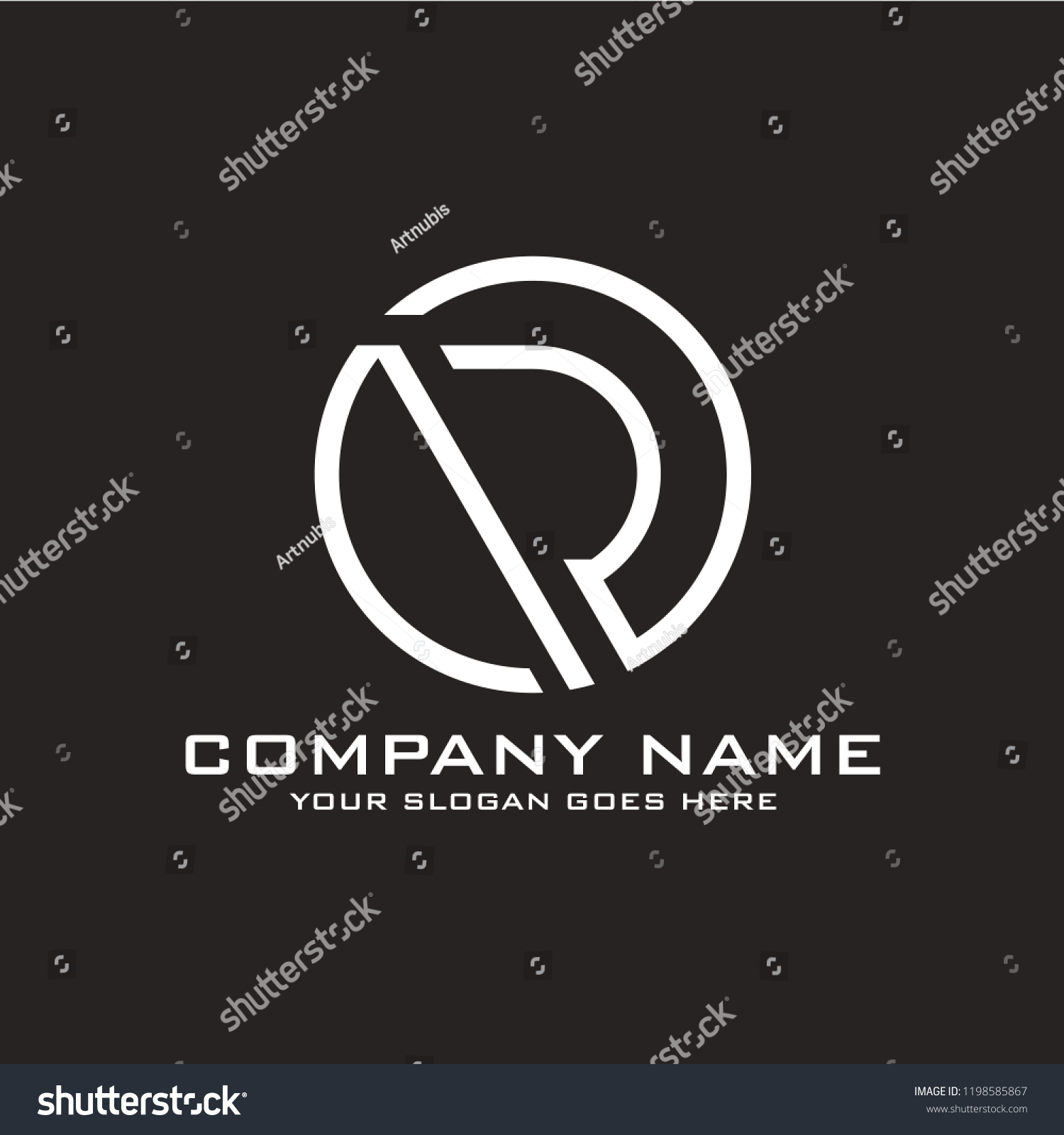 Initial Letter N R Logo Template Stock Vector (Royalty Free) 1198585867 ...