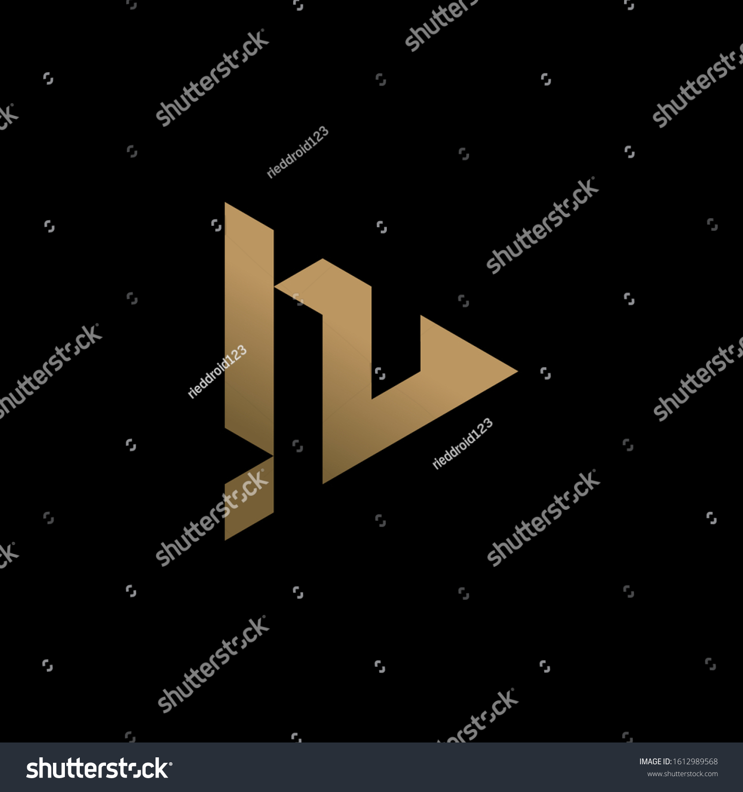 Initial Letter N Triangle Logo Design Stock Vector (Royalty Free ...