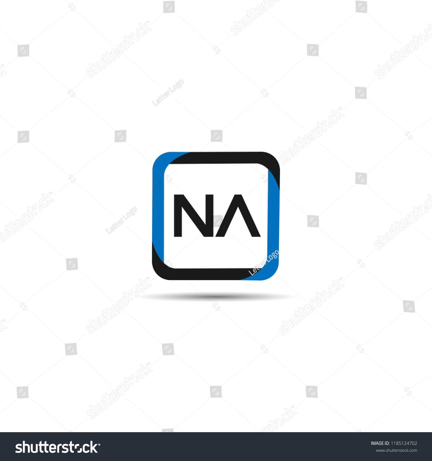 Initial Letter Na Logo Template Design Stock Vector (Royalty Free ...