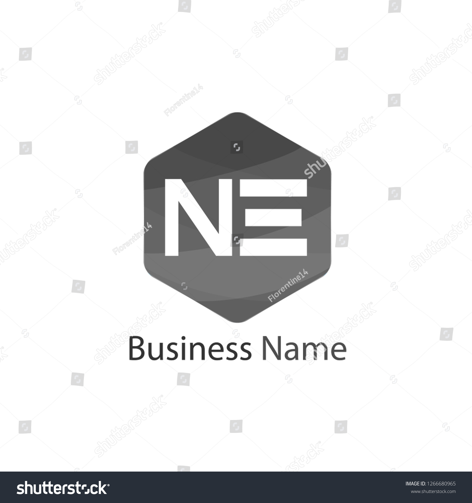 Initial Letter Ne Logo Template Design Stock Vector (Royalty Free ...