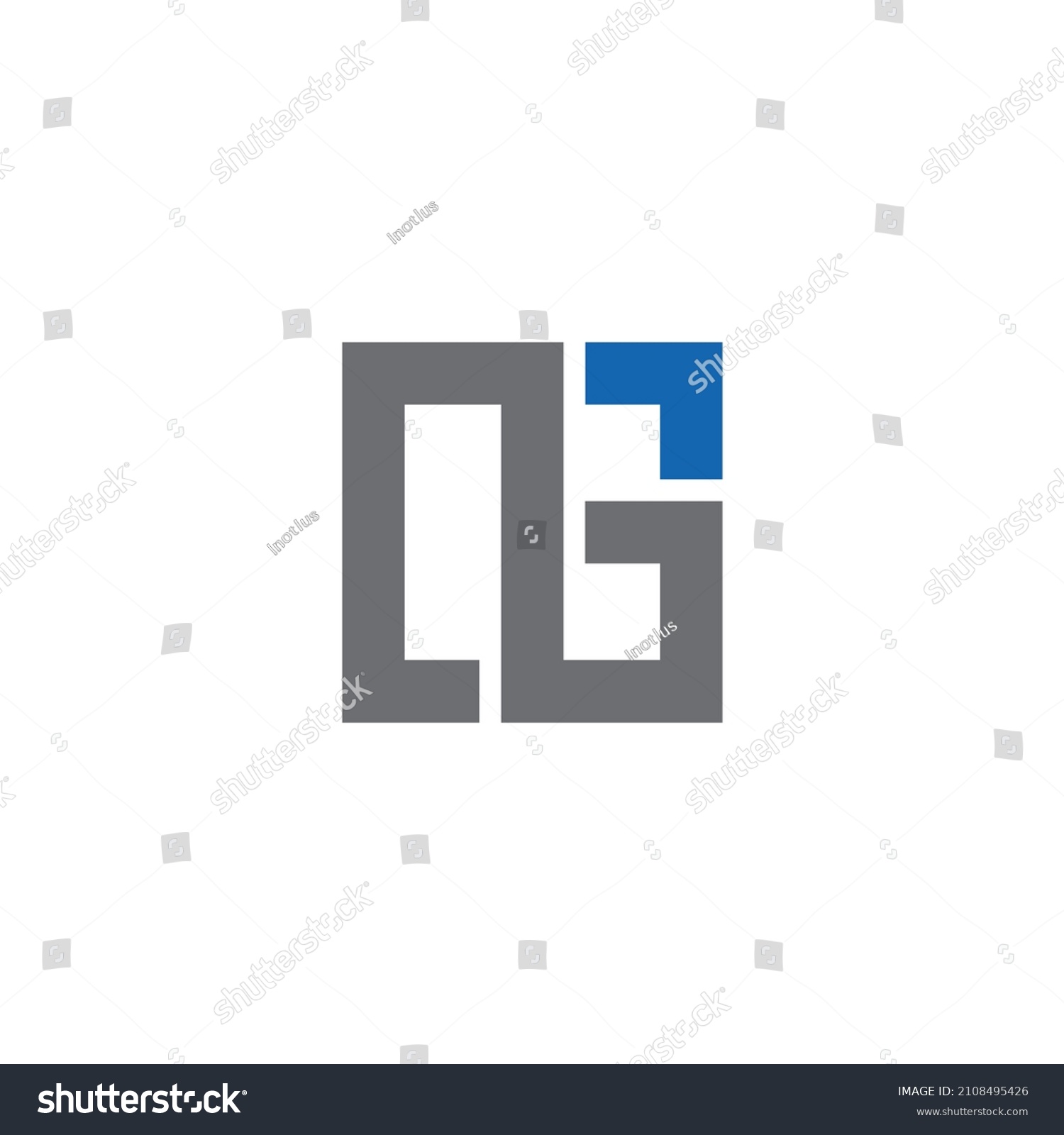 Initial Letter Ng Ng Letter Vector Stock Vector (Royalty Free) 2108495426