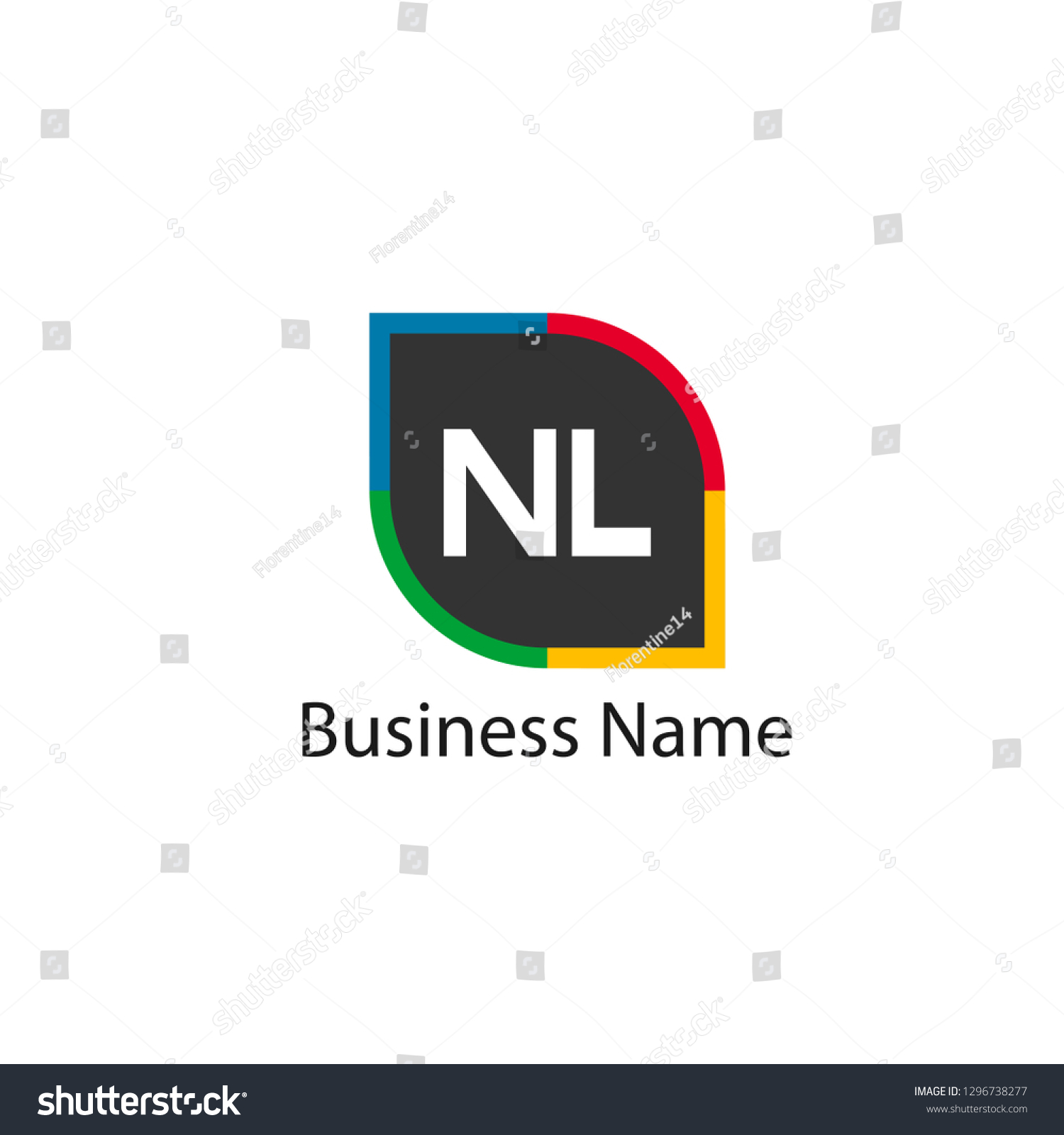 Initial Letter Nl Logo Template Design Stock Vector (Royalty Free ...
