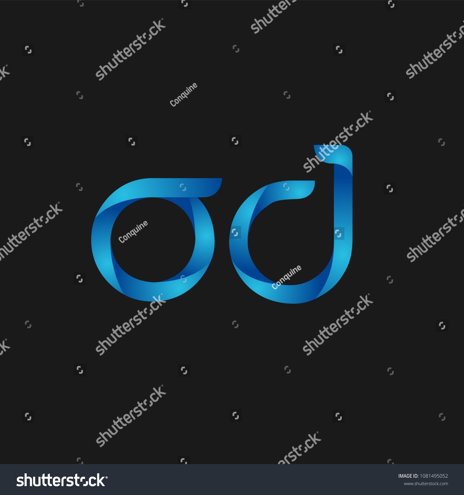 Initial Letter Od Logo Design Stock Vector (Royalty Free) 1081495052 ...