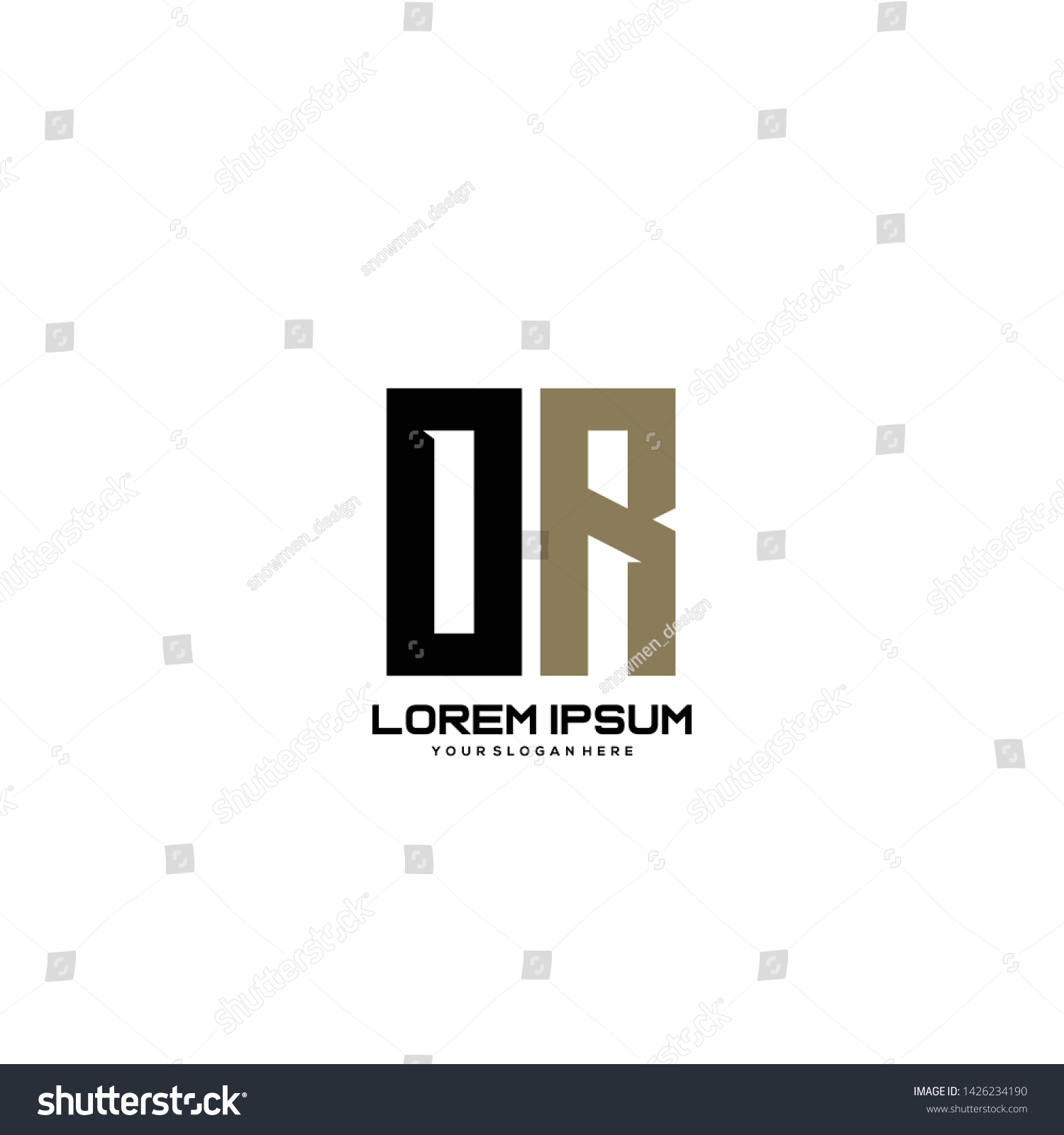 Initial Letter Minimalist Art Logo Vector: เวกเตอร์สต็อก (ปลอดค่า ...
