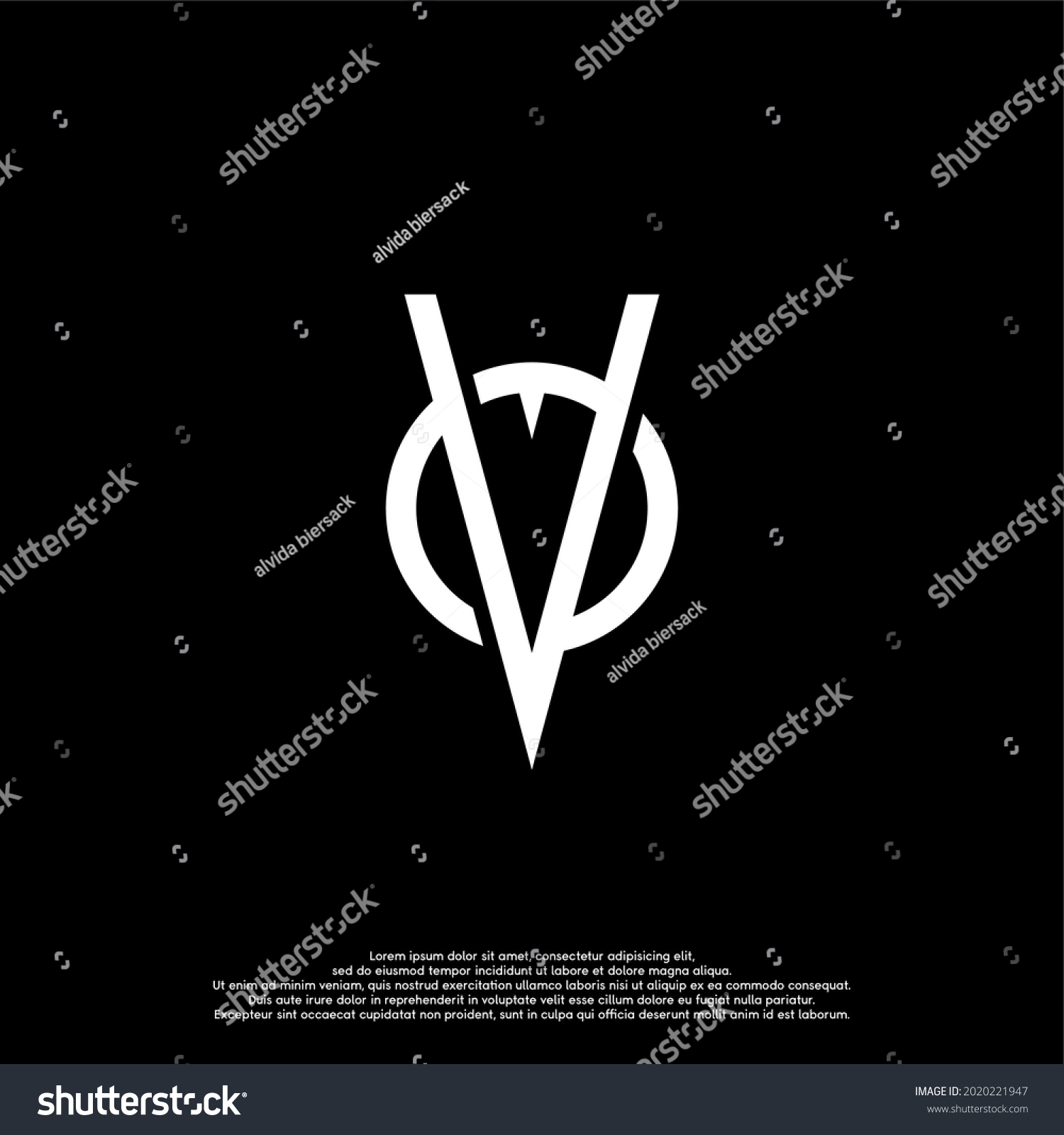 Initial Letter Ov Logo Vector Design Stock Vector (Royalty Free ...