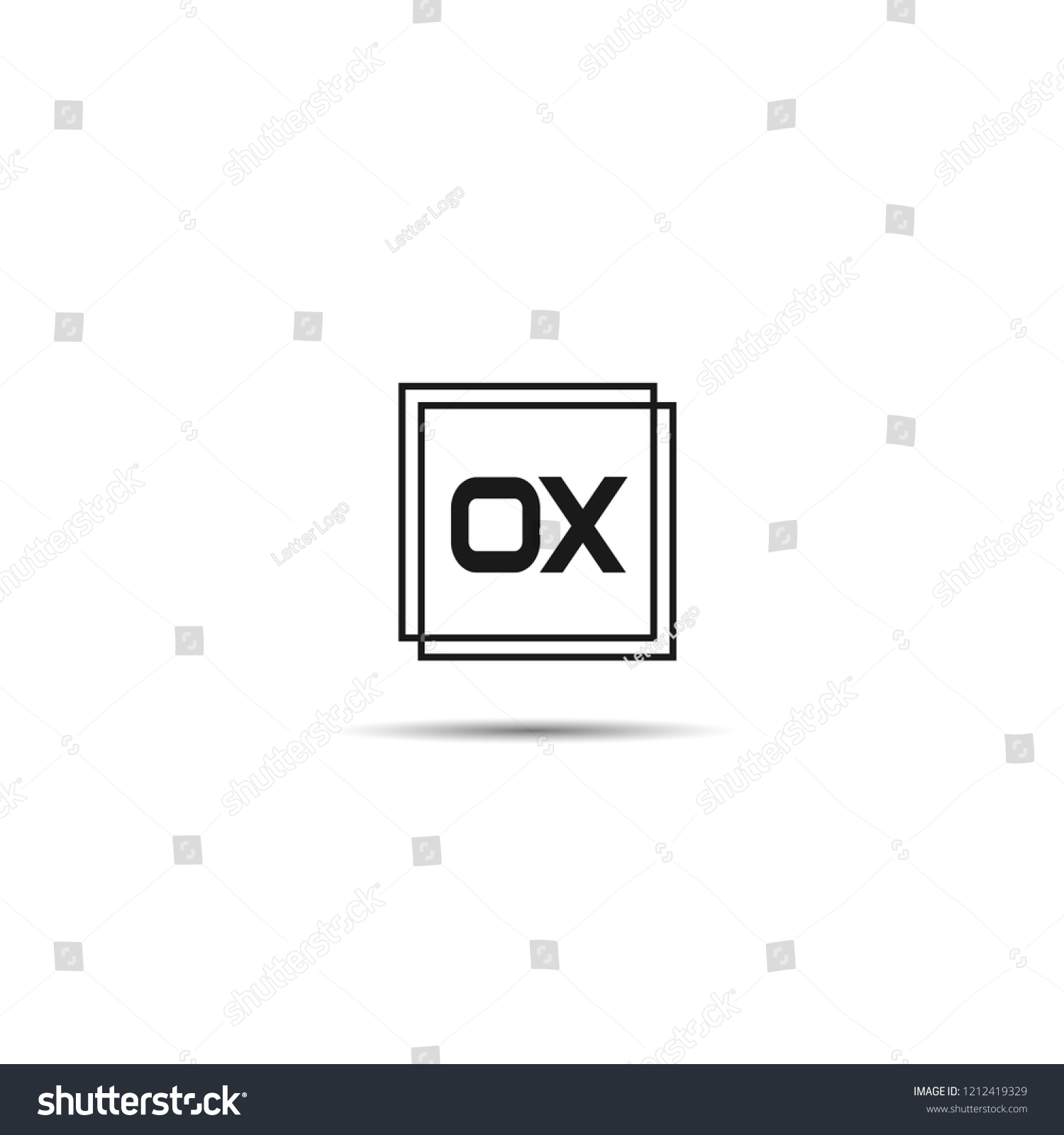 Initial Letter Ox Logo Template Design Stock Vector (Royalty Free ...