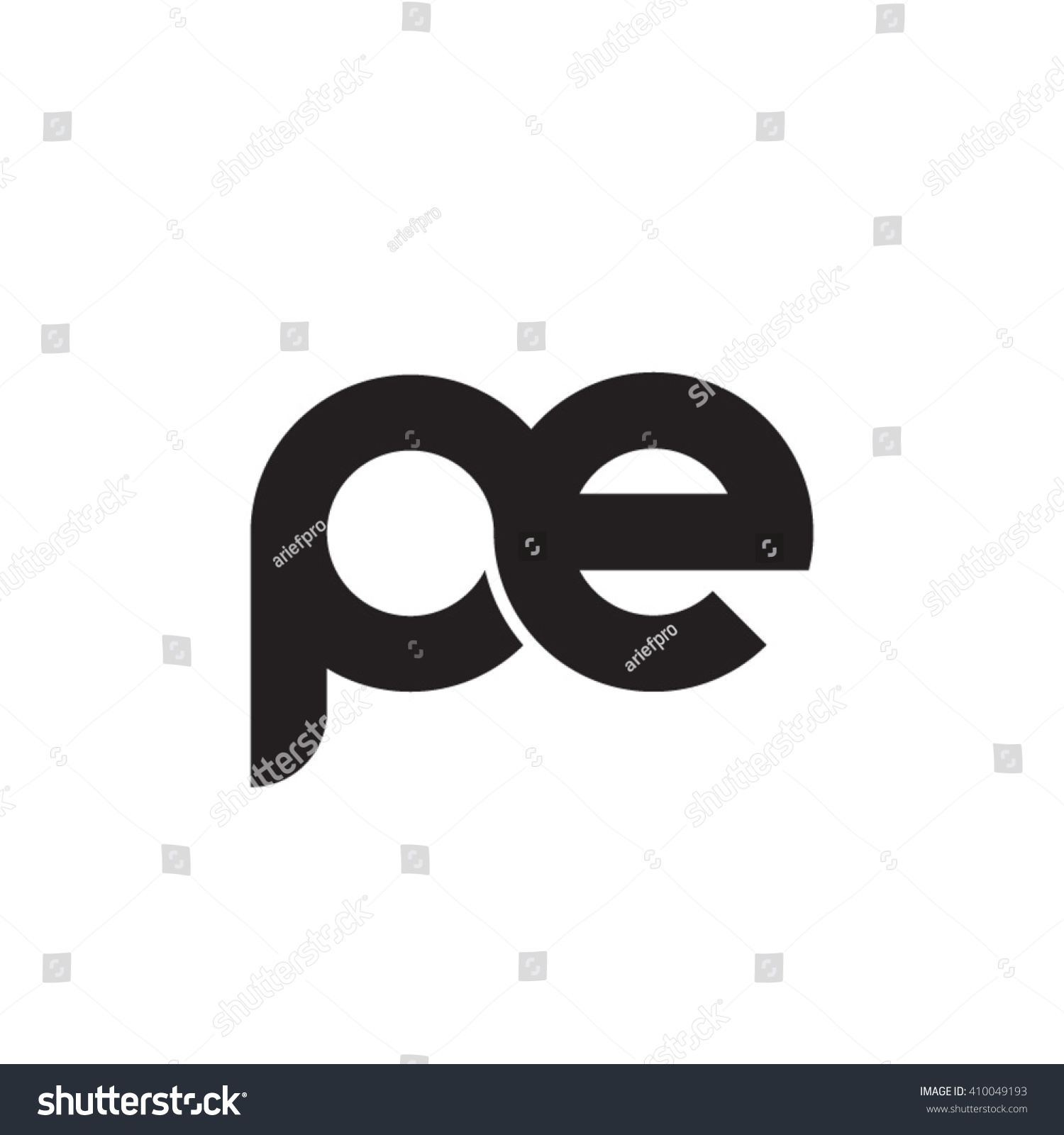 Initial Letter Pe Linked Round Lowercase Stock Vector (Royalty Free ...