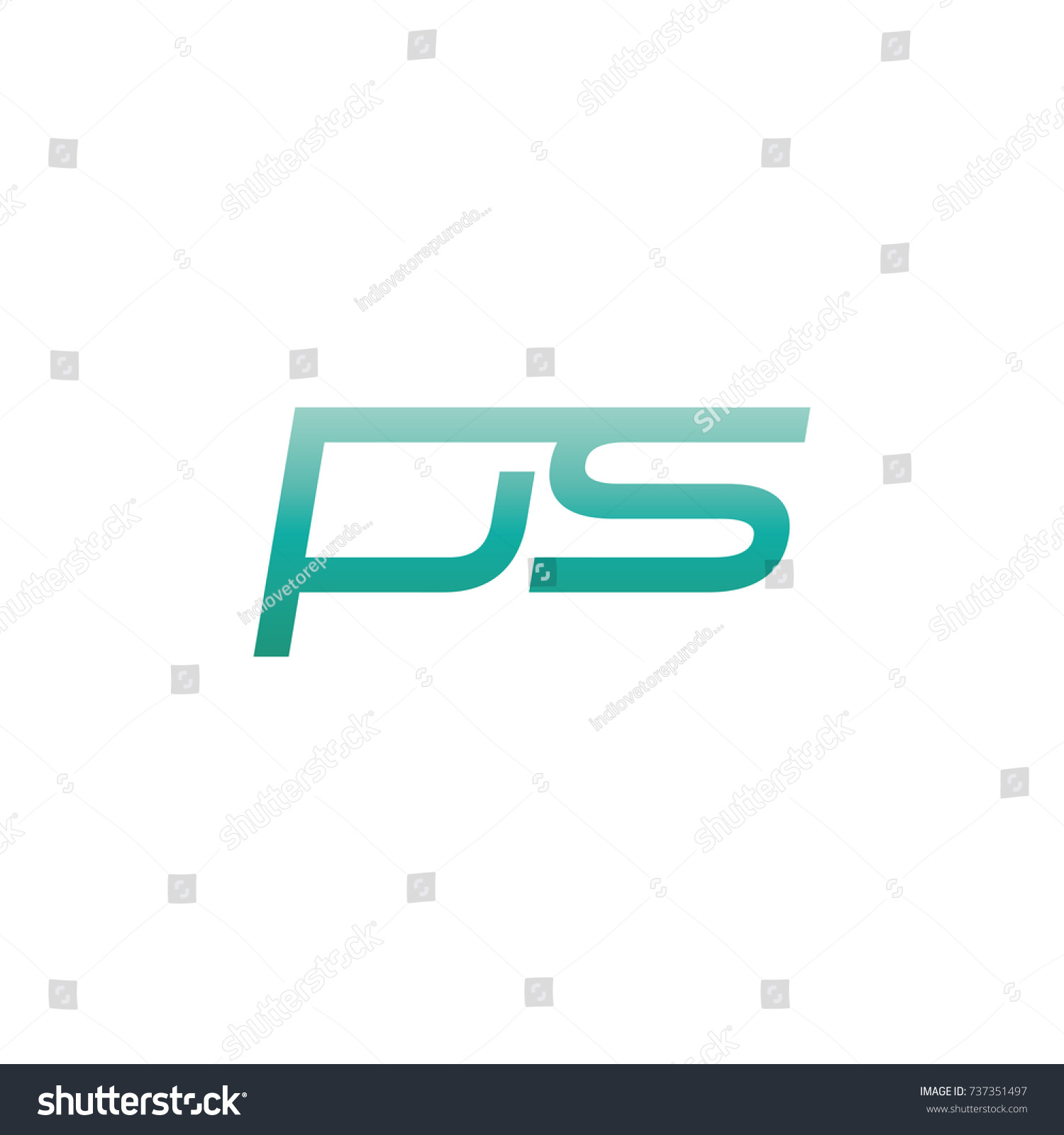 Initial Letter Ps Thin Logo Design Stock Vector (Royalty Free) 737351497