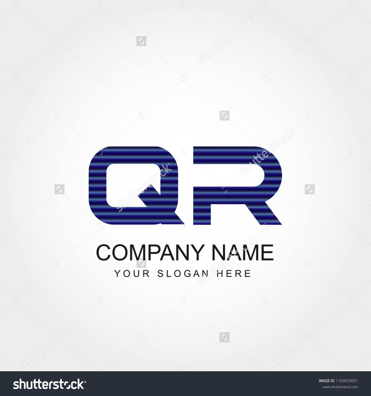 Initial Letter Qr Logo Template Vector Stock Vector (Royalty Free ...