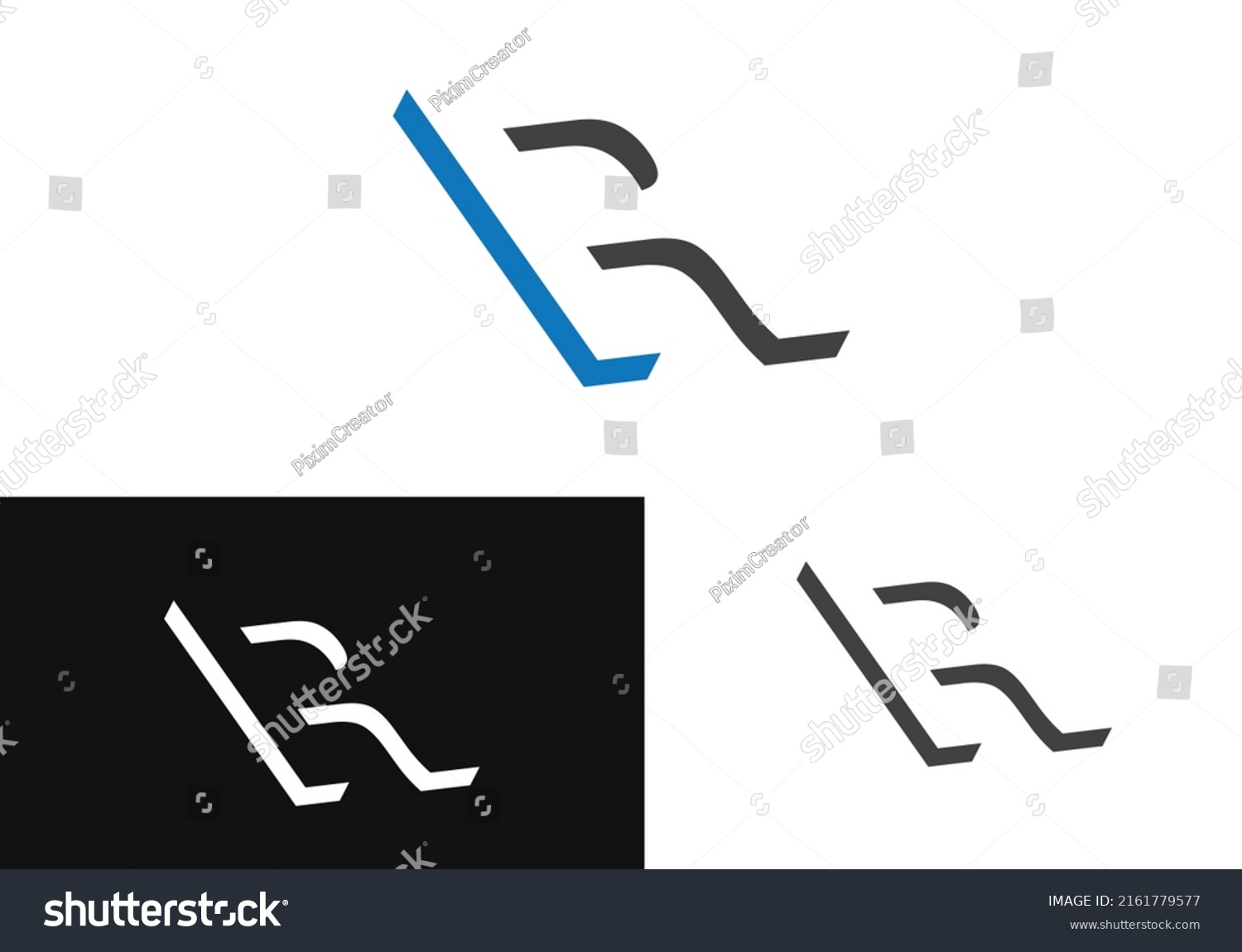 Initial Letter R 3d Type Logo Stock Vector (Royalty Free) 2161779577 ...
