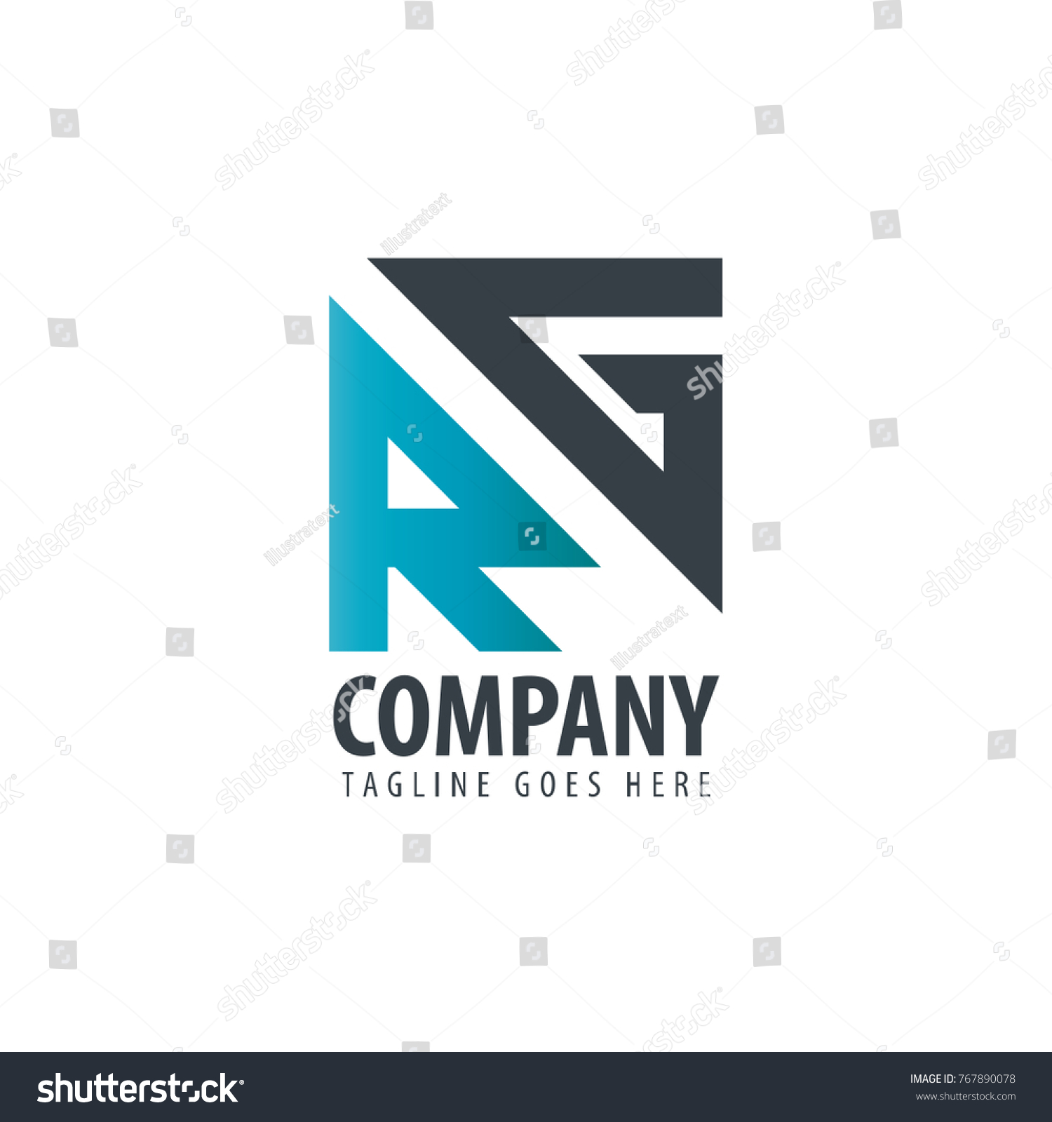 Initial Letter Rg Design Logo Stock Vector (Royalty Free) 767890078