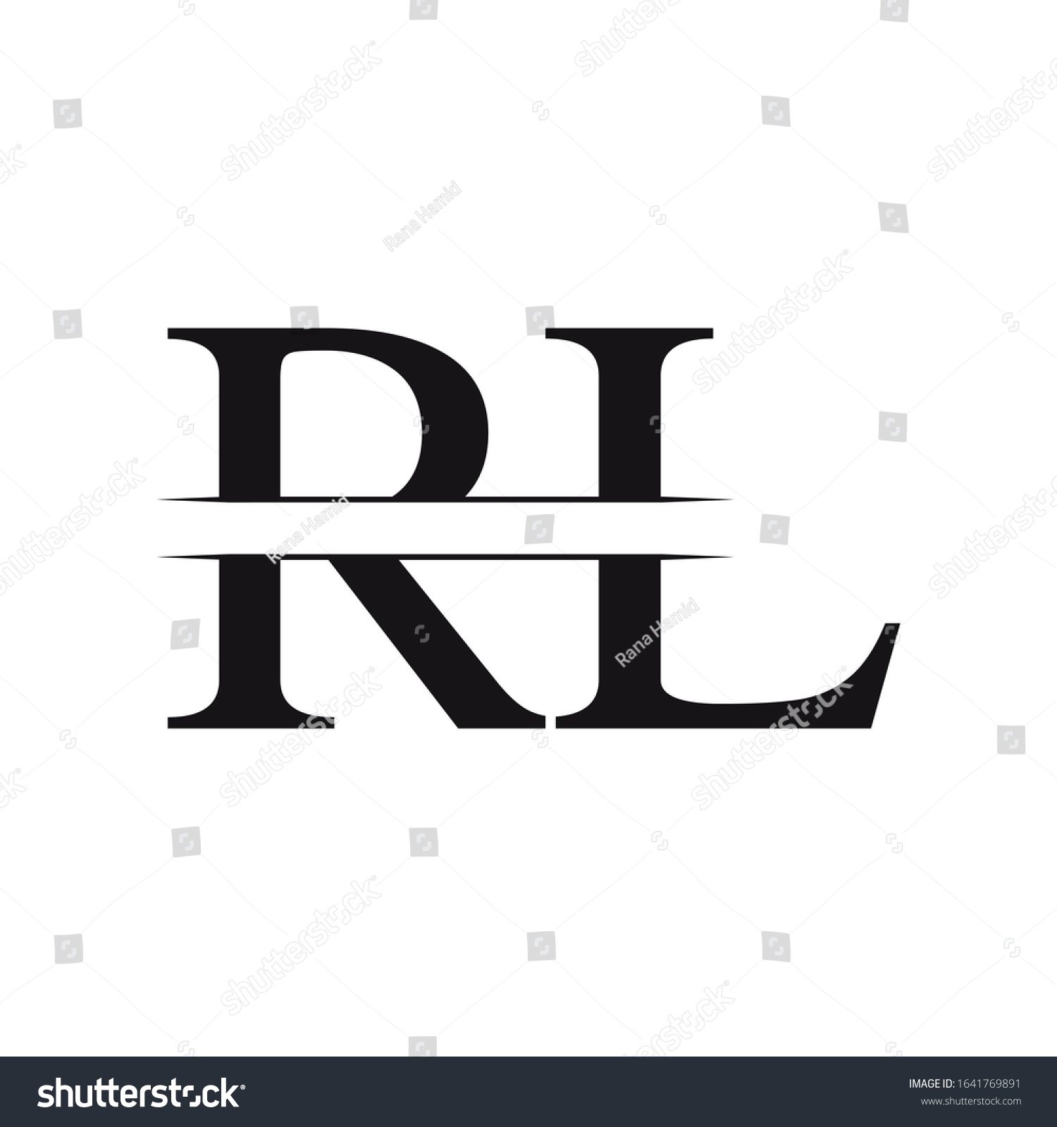 Initial Letter Rl Linked Logo Vector Stock Vector (Royalty Free) 1641769891