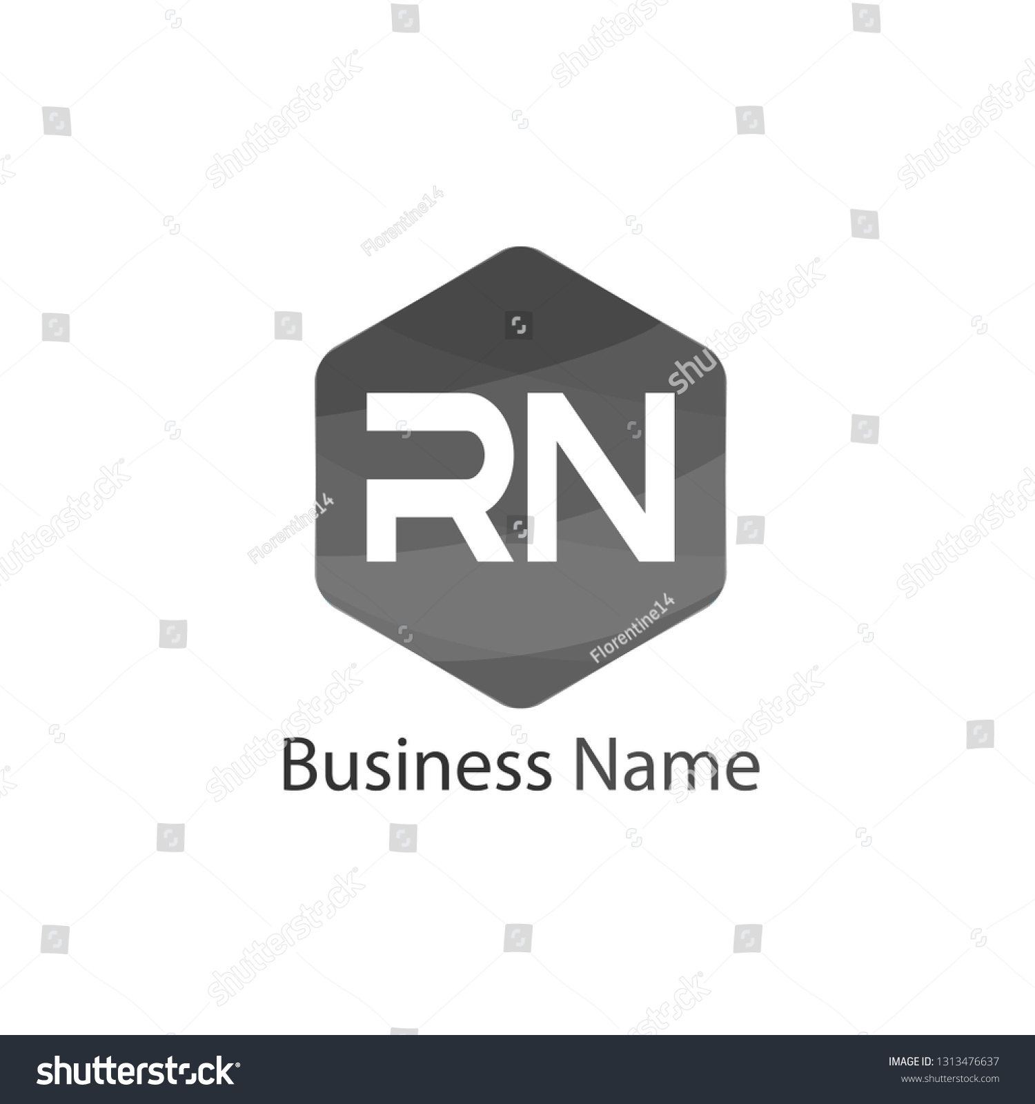 Initial Letter Rn Logo Template Design Stock Vector (Royalty Free ...