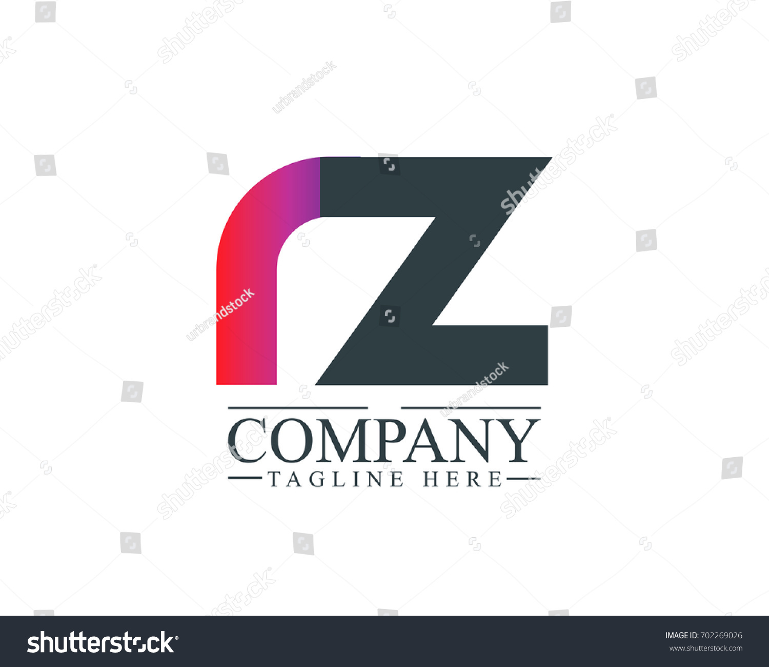 Initial Letter Rz Linked Design Logo Stock Vector (Royalty Free ...