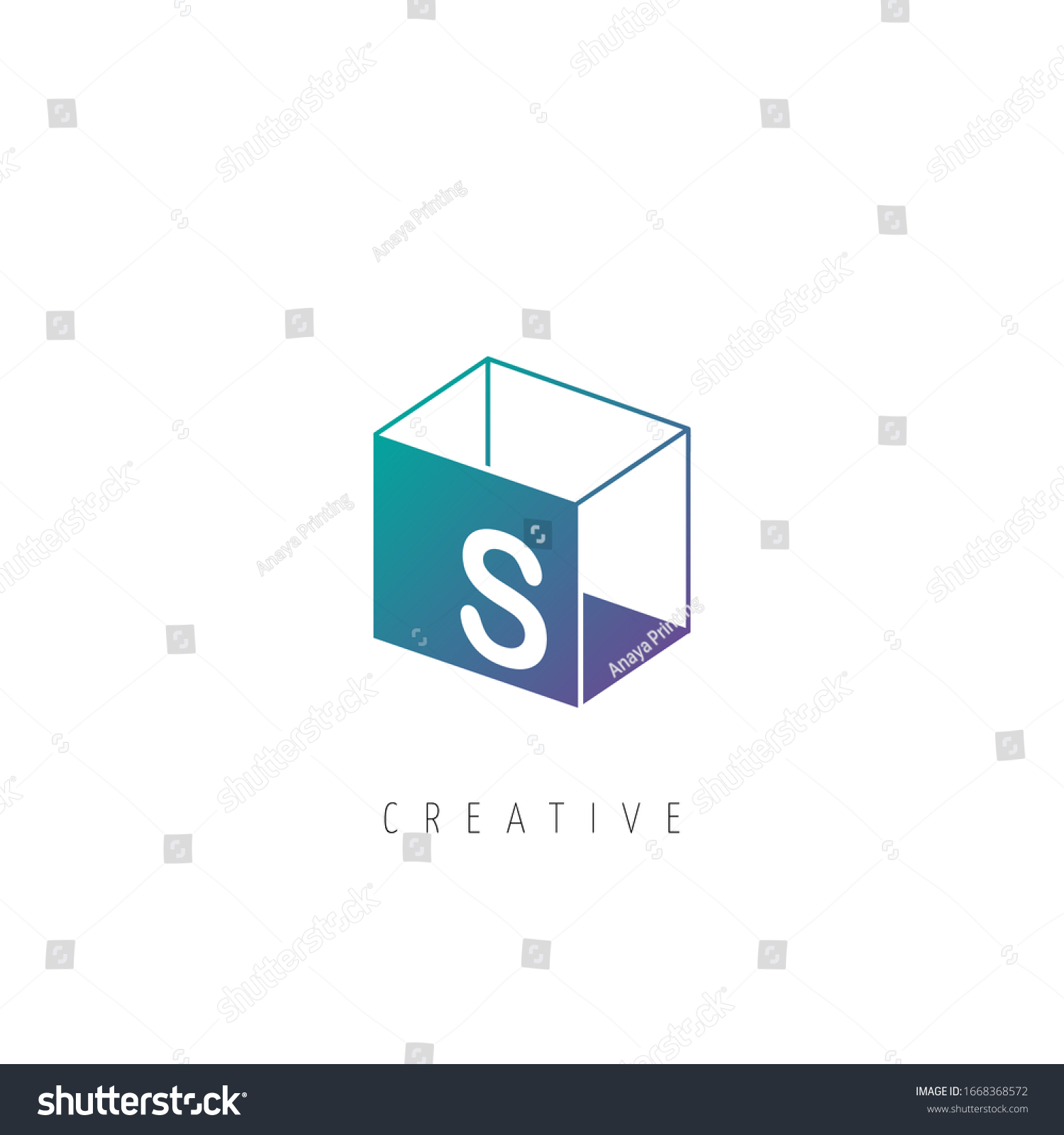 Initial Letter S Logo Box Element Stock Vector (Royalty Free ...