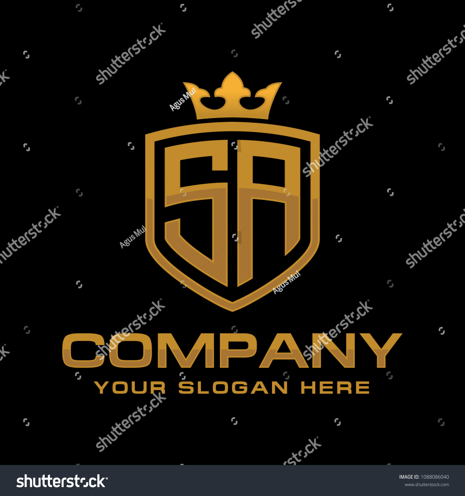 Initial Letter Sa Logo Design Stock Vector (Royalty Free) 1088086040 ...
