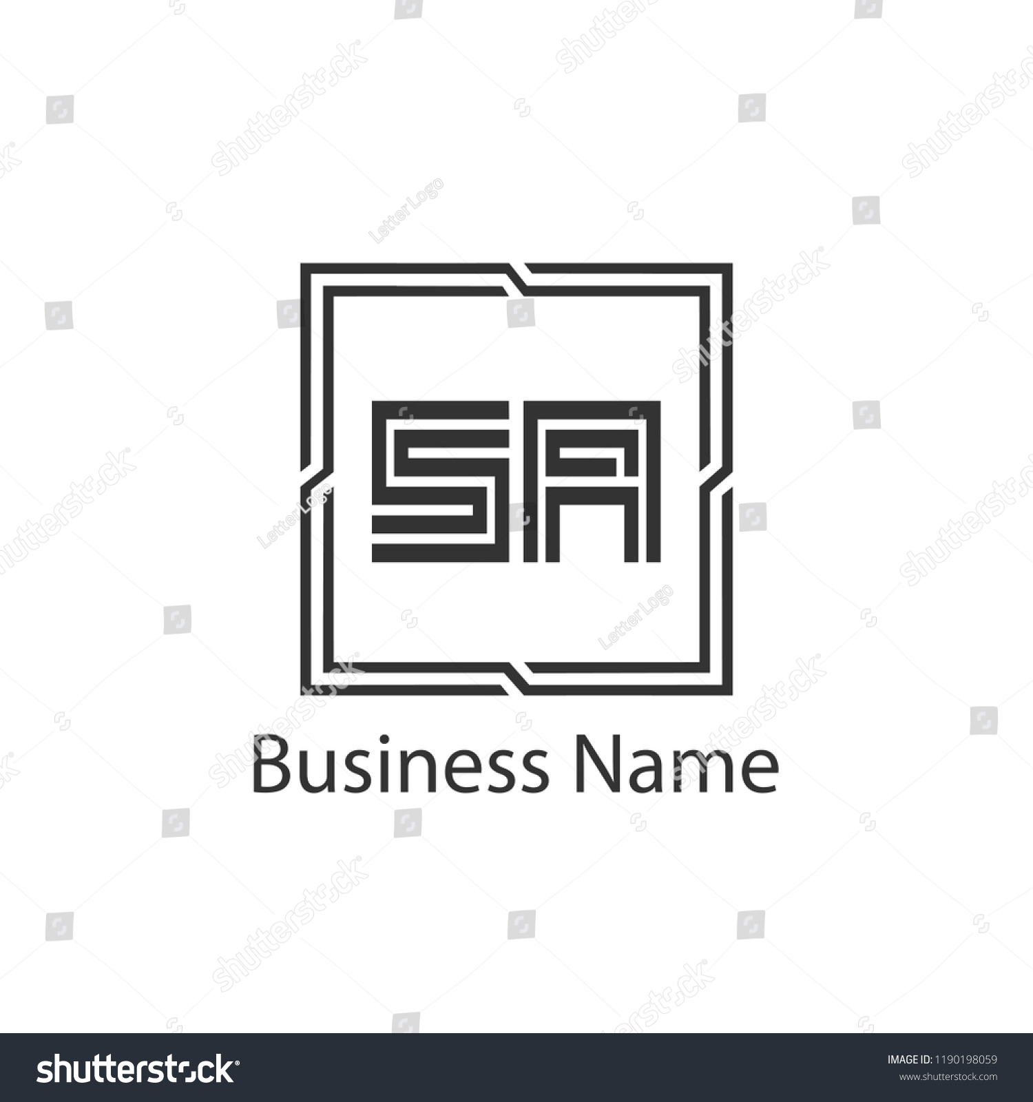 Initial Letter Sa Logo Template Design Stock Vector (Royalty Free ...
