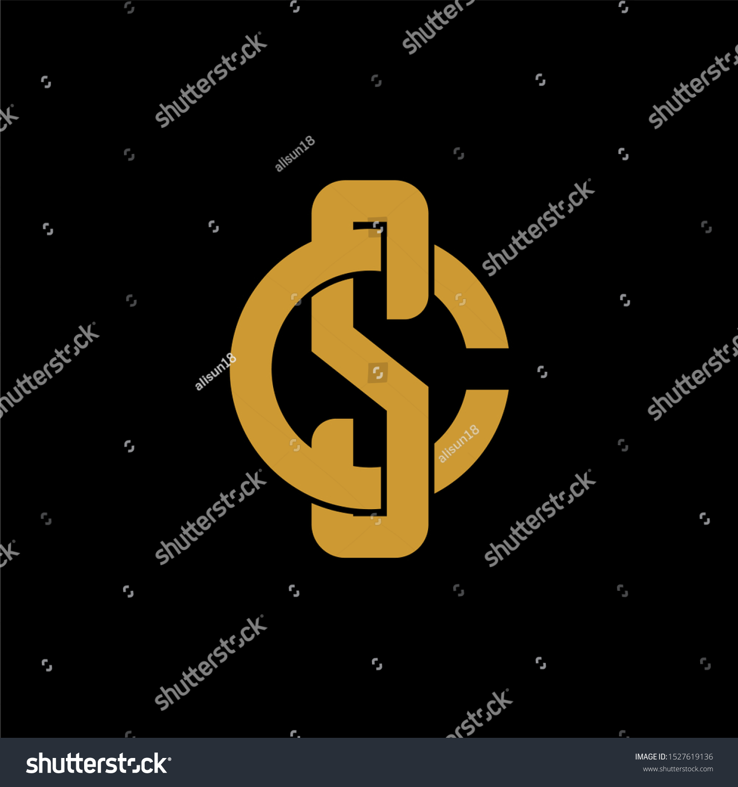 Initial Letter Sc Logo Design Stock Vector (Royalty Free) 1527619136