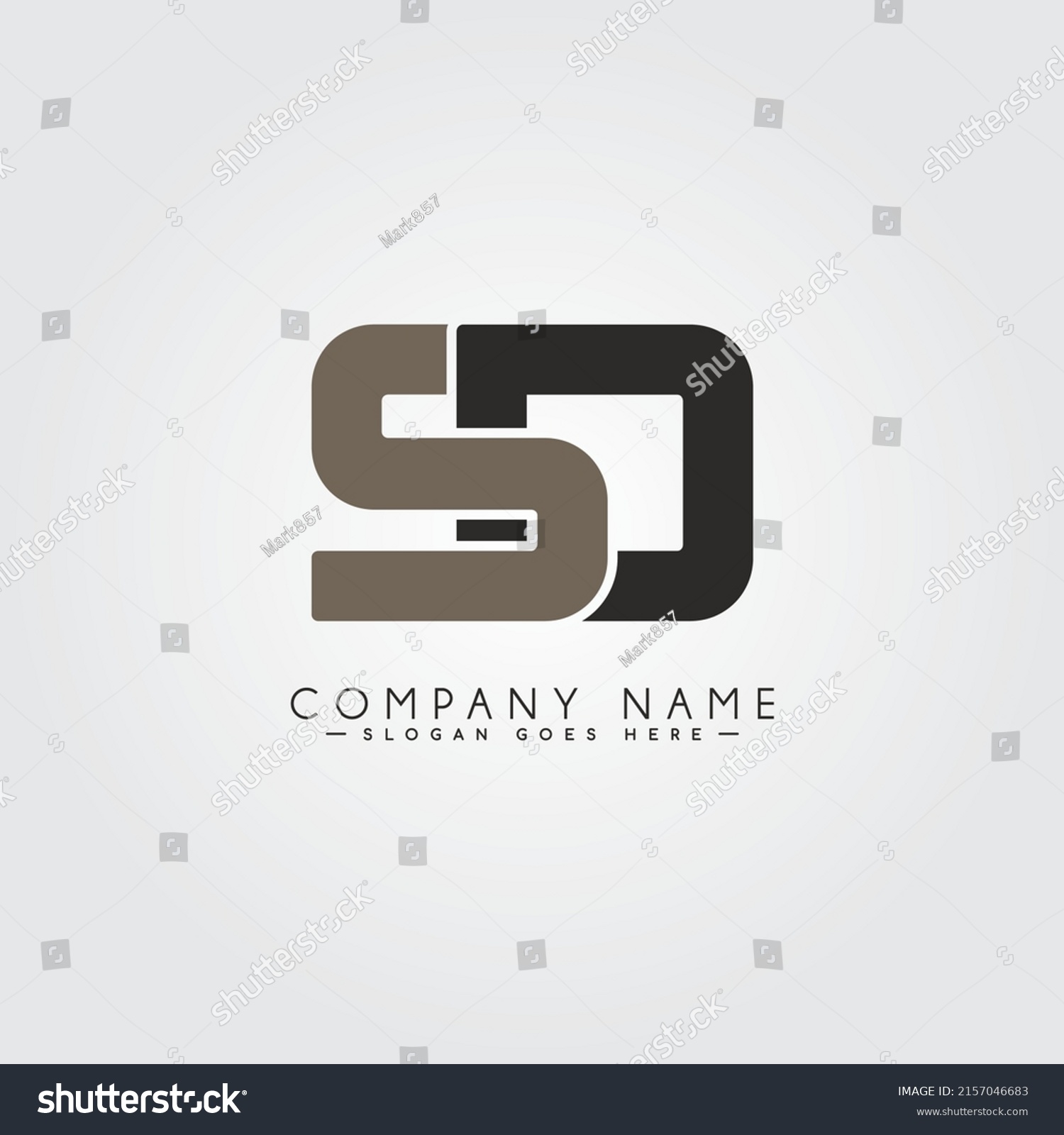 Initial Letter Sd Logo Simple Business Stock Vector (Royalty Free ...