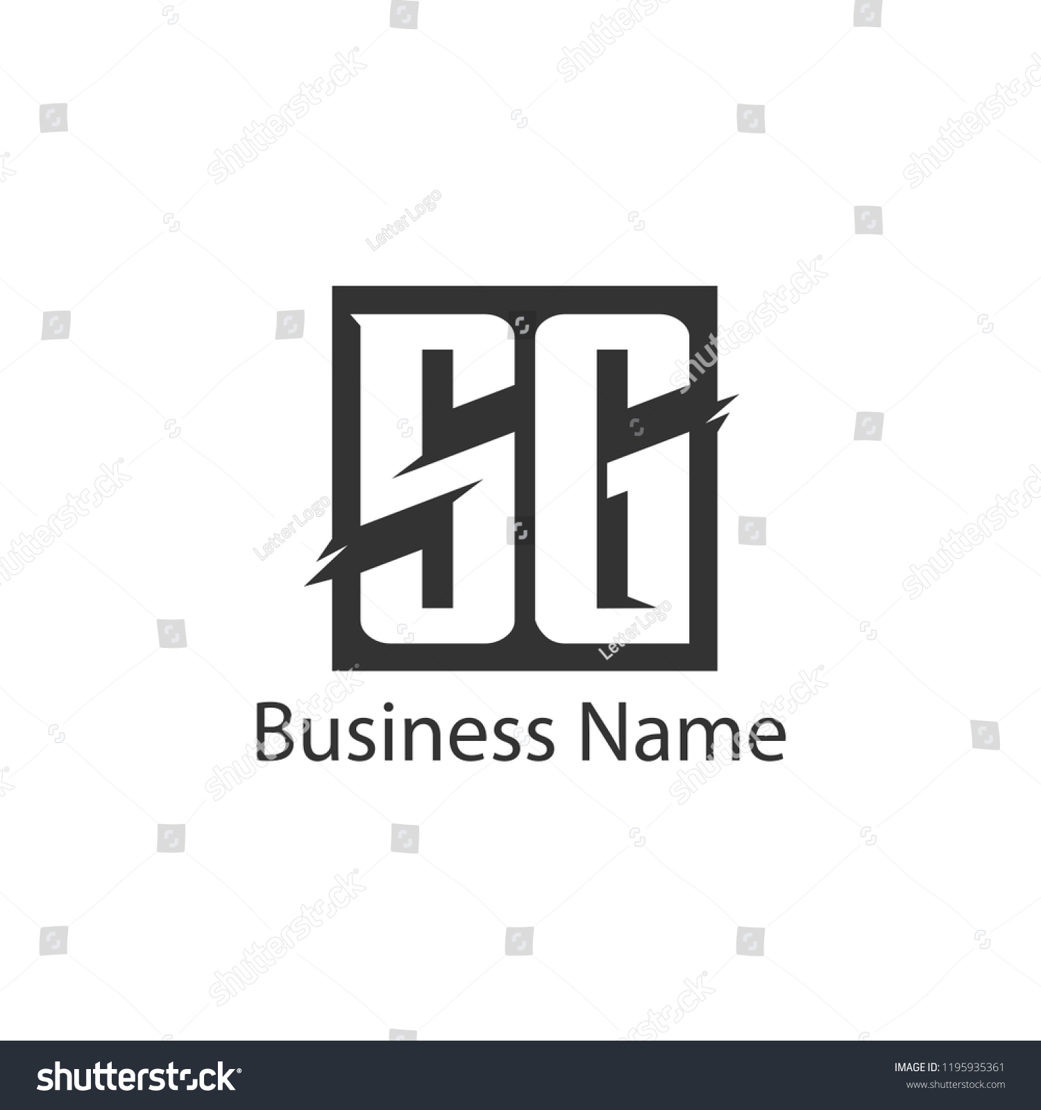 Initial Letter Sg Logo Template Design Stock Vector (Royalty Free ...