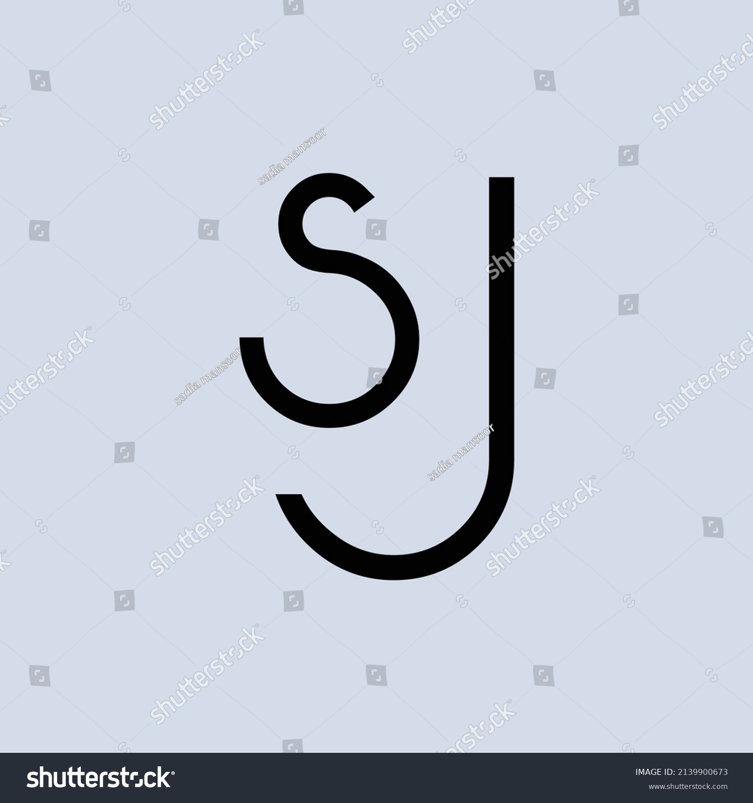 Initial Letter Sj Logo Design Stock Vector (Royalty Free) 2139900673 ...