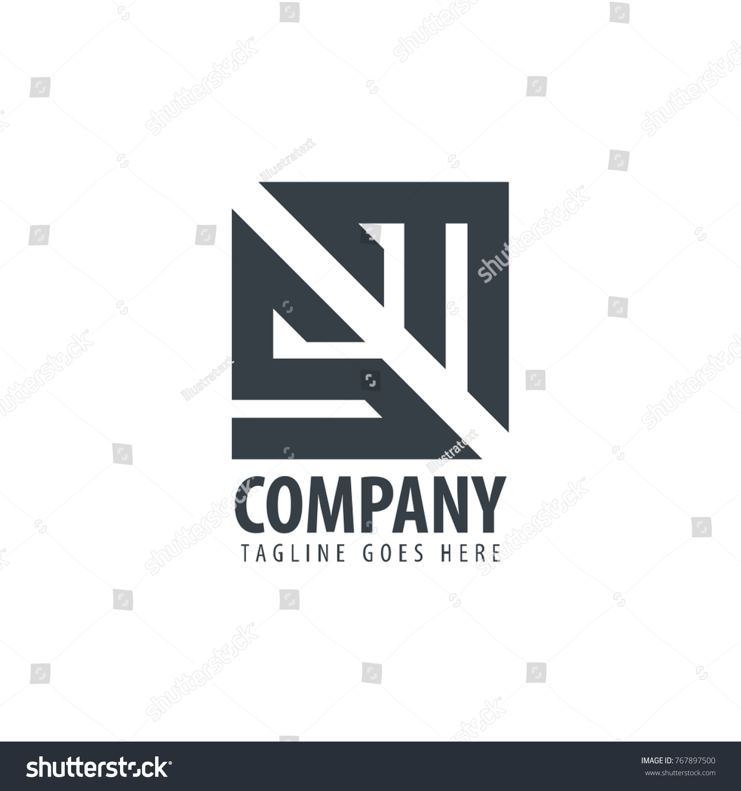 Initial Letter Sm Design Logo Stock Vector (Royalty Free) 767897500